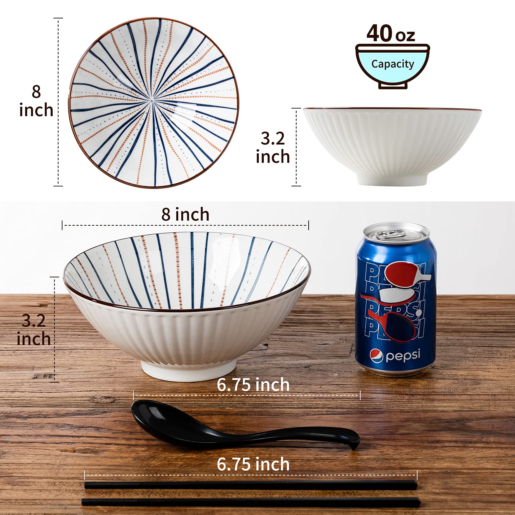 Snapklik.com : JH JIEMEI HOME Ramen Bowls