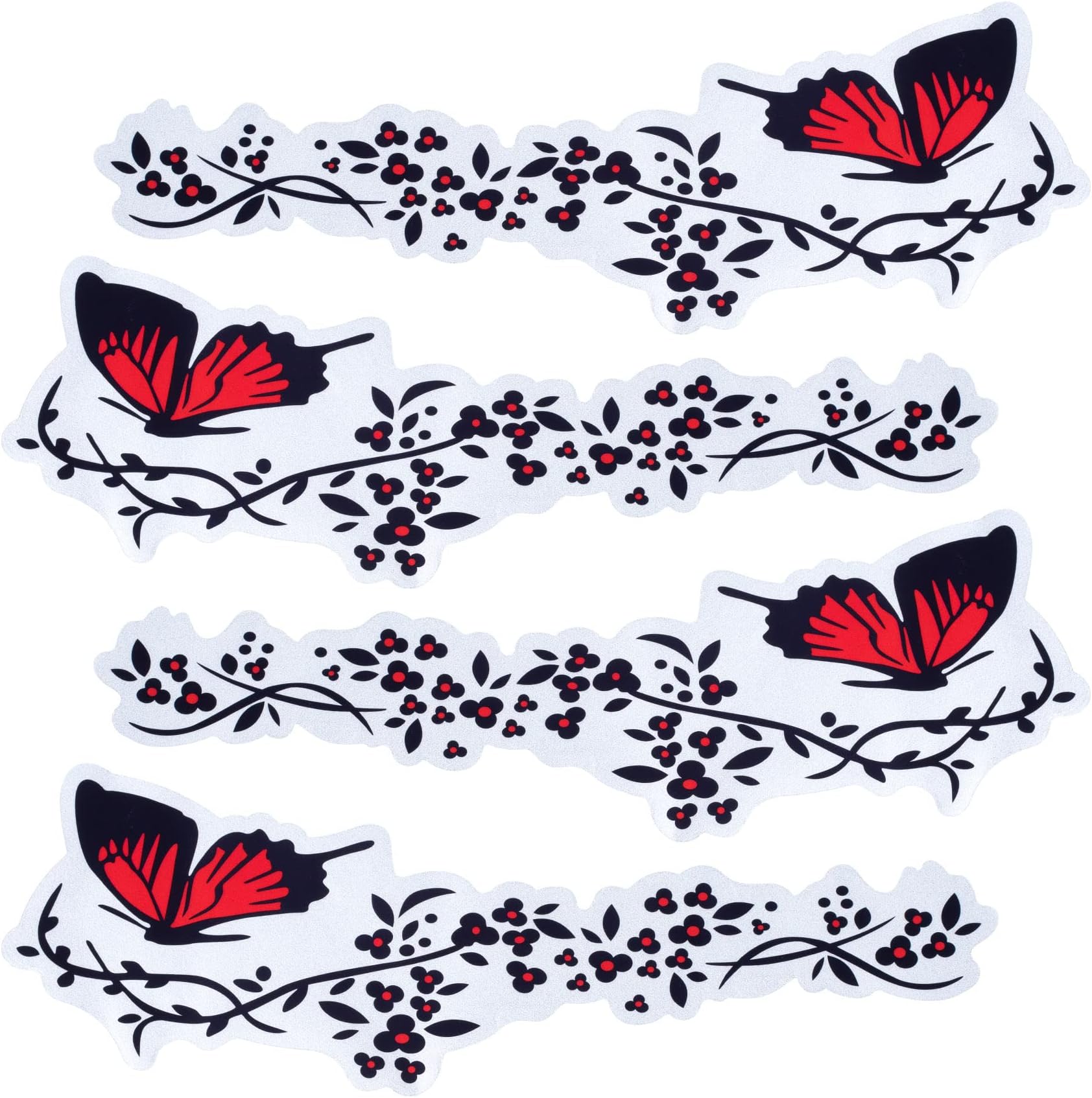 Amazon.com: Practisol Car Decals for Women, 1 Set Butterfly Flower Car ...