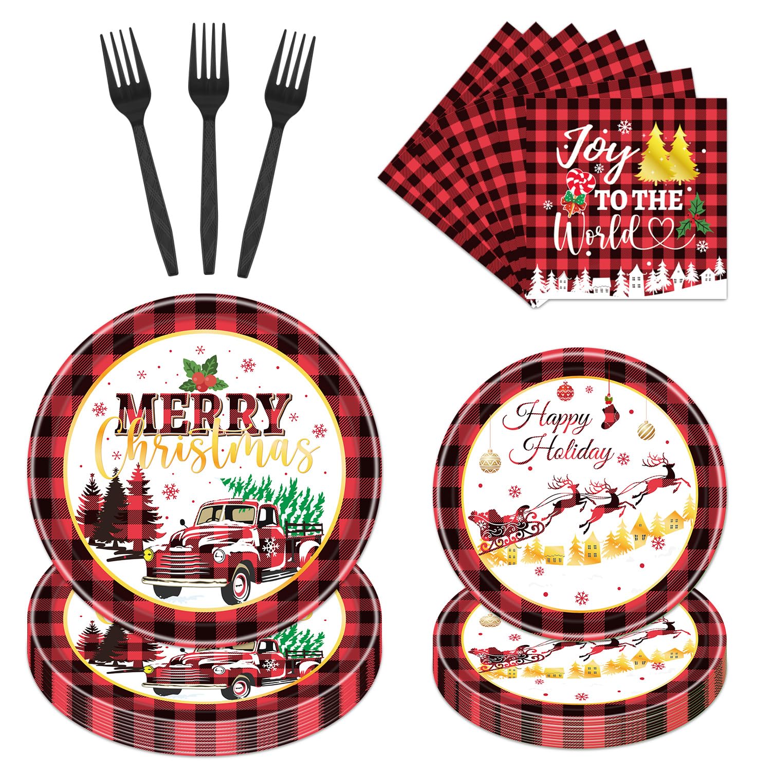 Amazon.com: refavor Merry Christmas Party Decorations - 96PCS Christmas ...