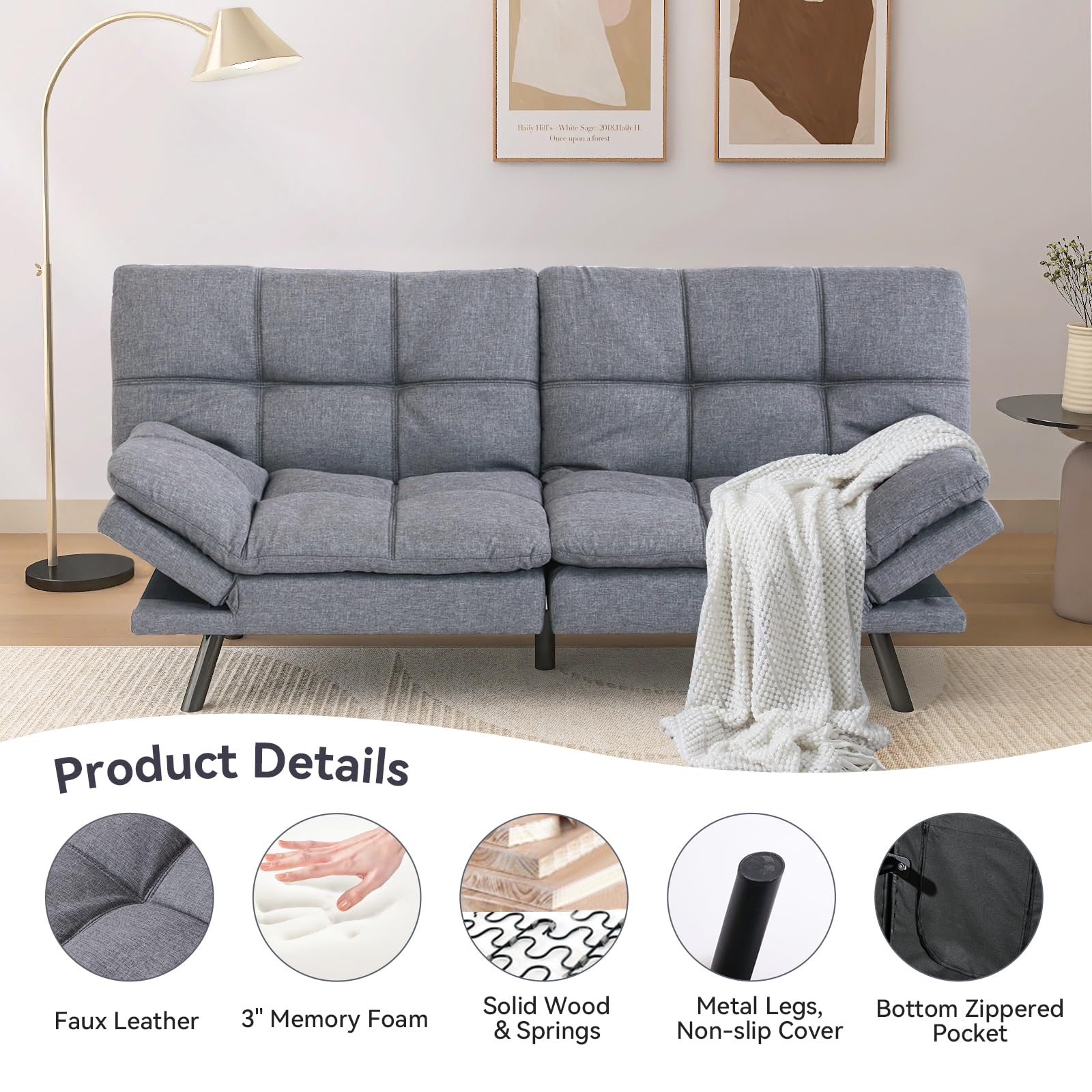 Snapklik.com : Hcore Futon Sofa Bed Sofabed