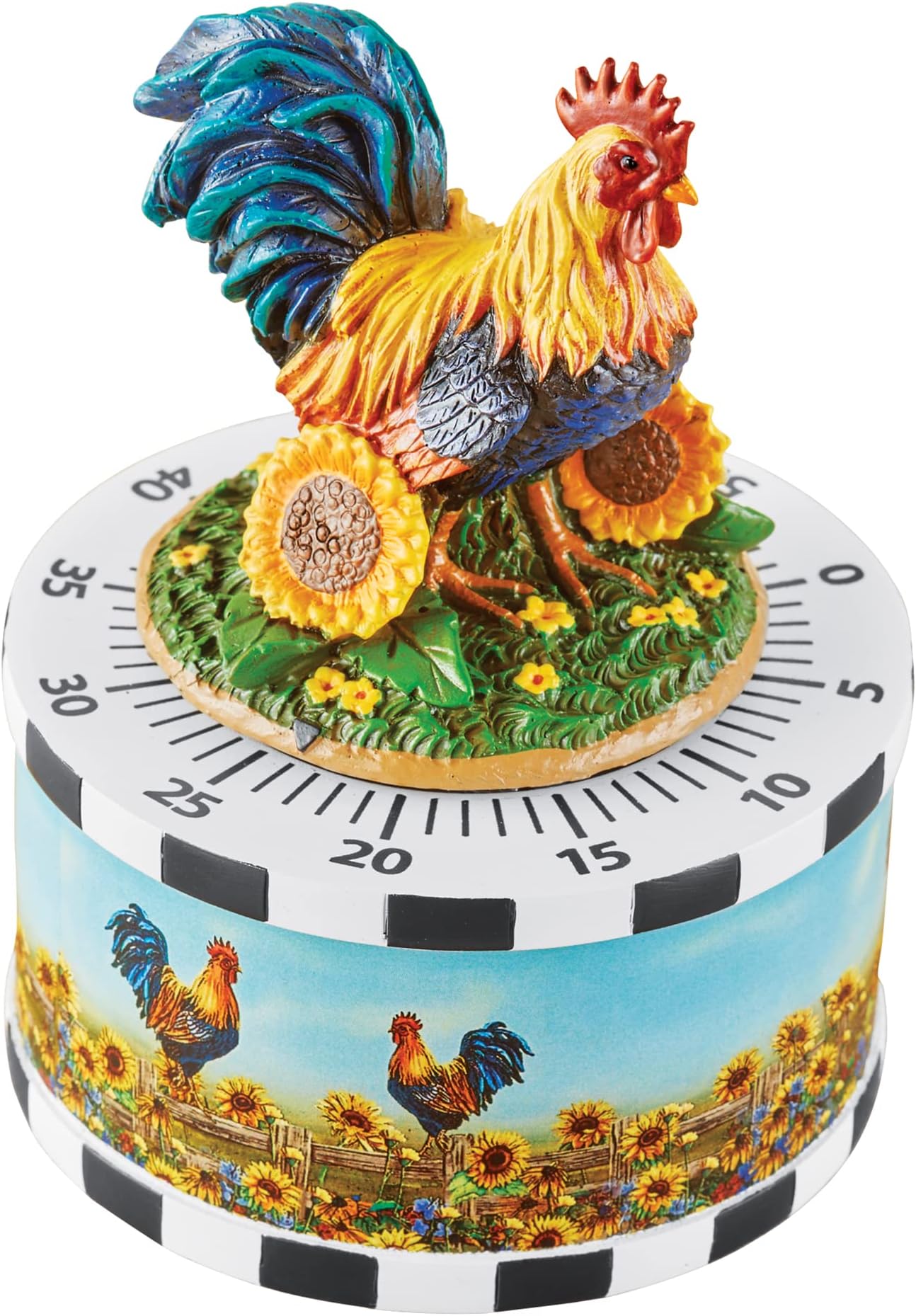 Amazon.com: Collections Etc Country Rooster and Sunflowers Kitchen ...
