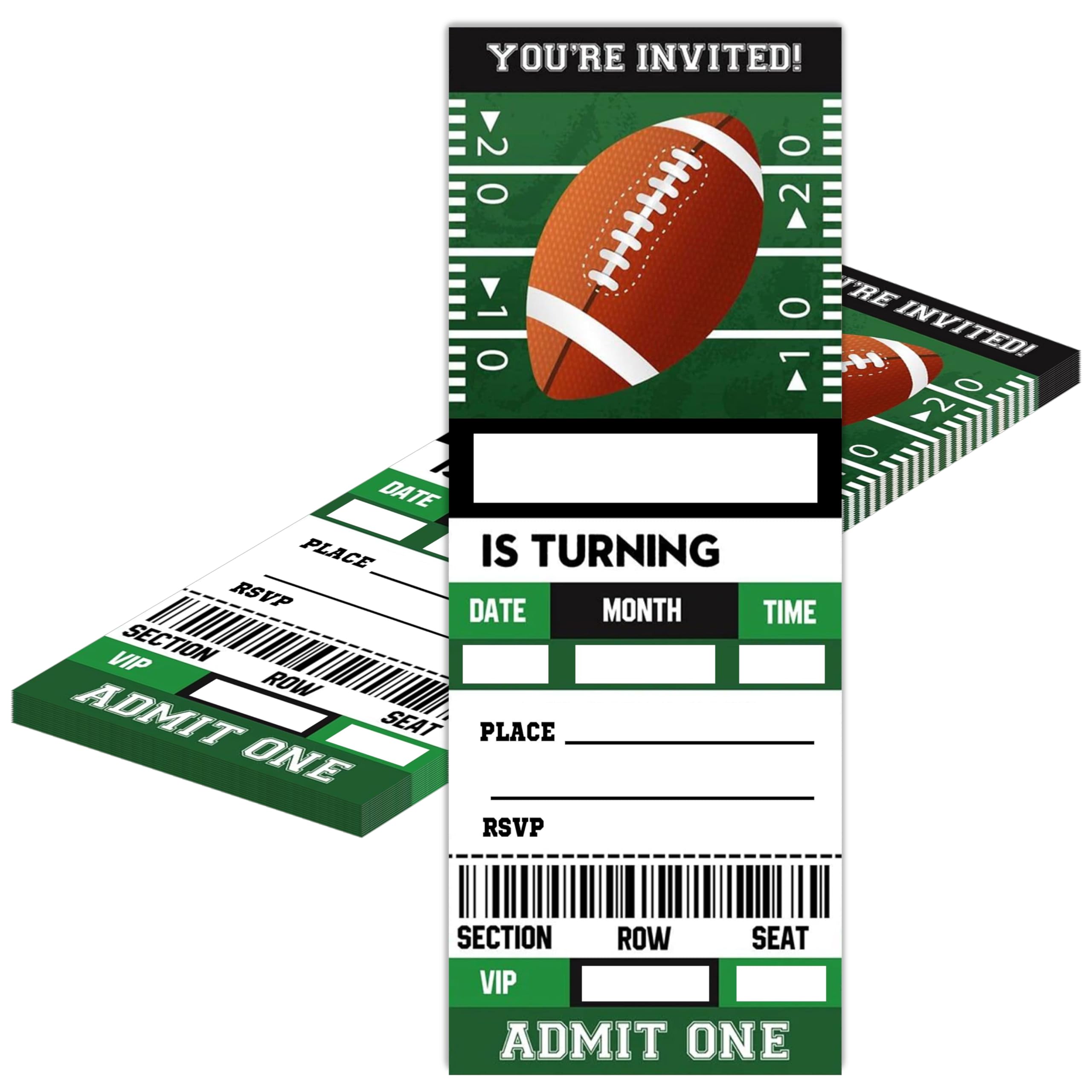 Amazon.com : heiyihe Football Game Ticket Invite Cards-Football ...