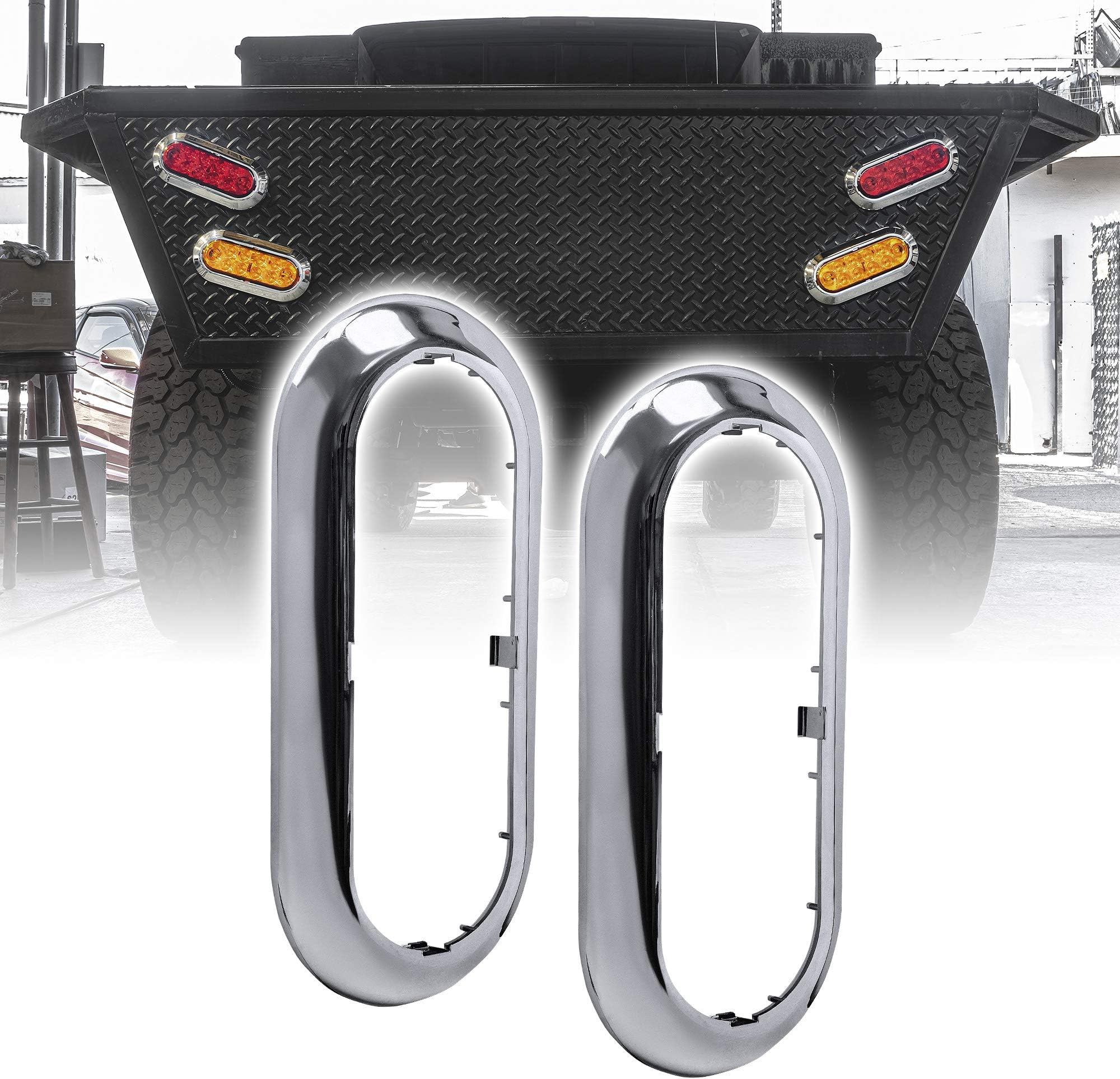 Amazon.com: ONLINE LED STORE TRUE MODS 2pc 6 inch Oval Trailer Tail ...