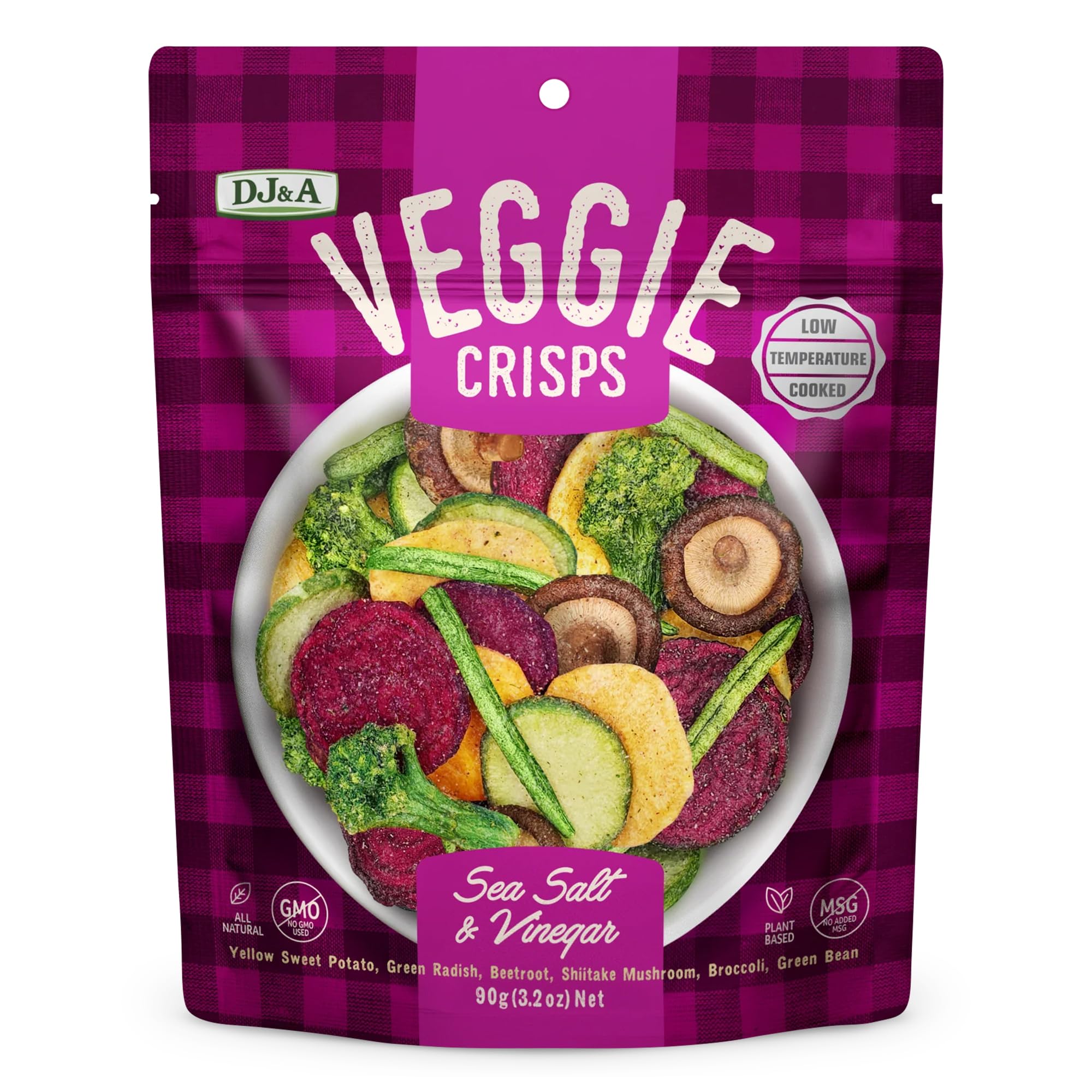 DJ&A Veggie Crisps Salt & Vinegar 9 x 90g : Amazon.co.uk: Grocery