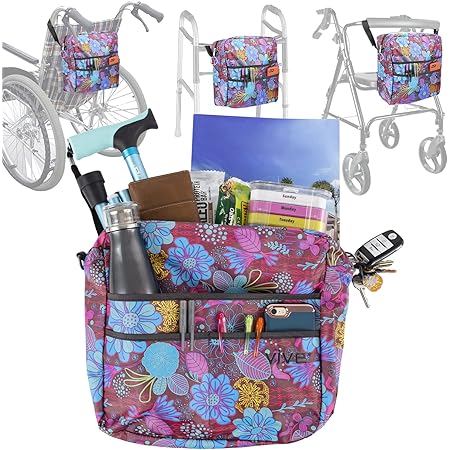 Amazon.com: Rollator Basket, Dotday Rollator Walker Bag w/ Cup Holder ...