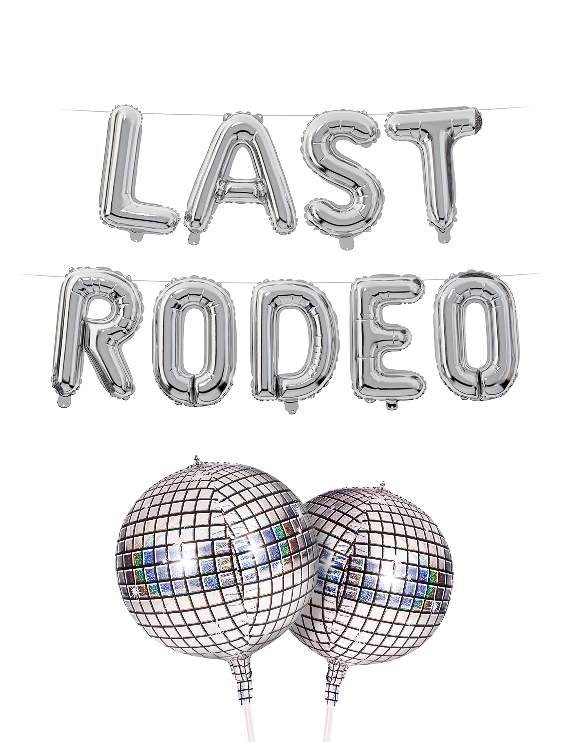 Amazon.com: HOUSE OF PARTY Last Rodeo Foil Balloons 16" Silver Letter ...