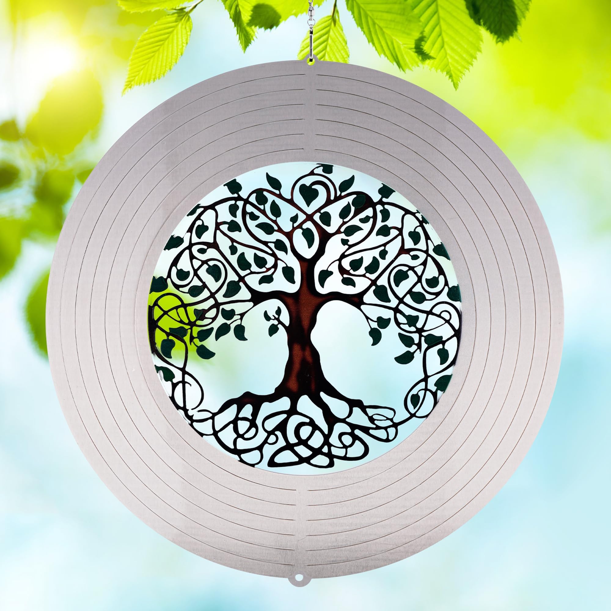 Amazon.com: JMBTLUS Garden Wind Spinners, 12 Inch 3D Stainless Steel ...