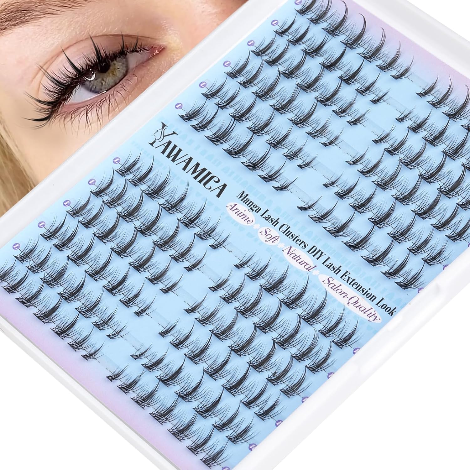 Amazon.com: Manga Lash Clusters Natural Eyelash Clusters 8-13mm Anime ...
