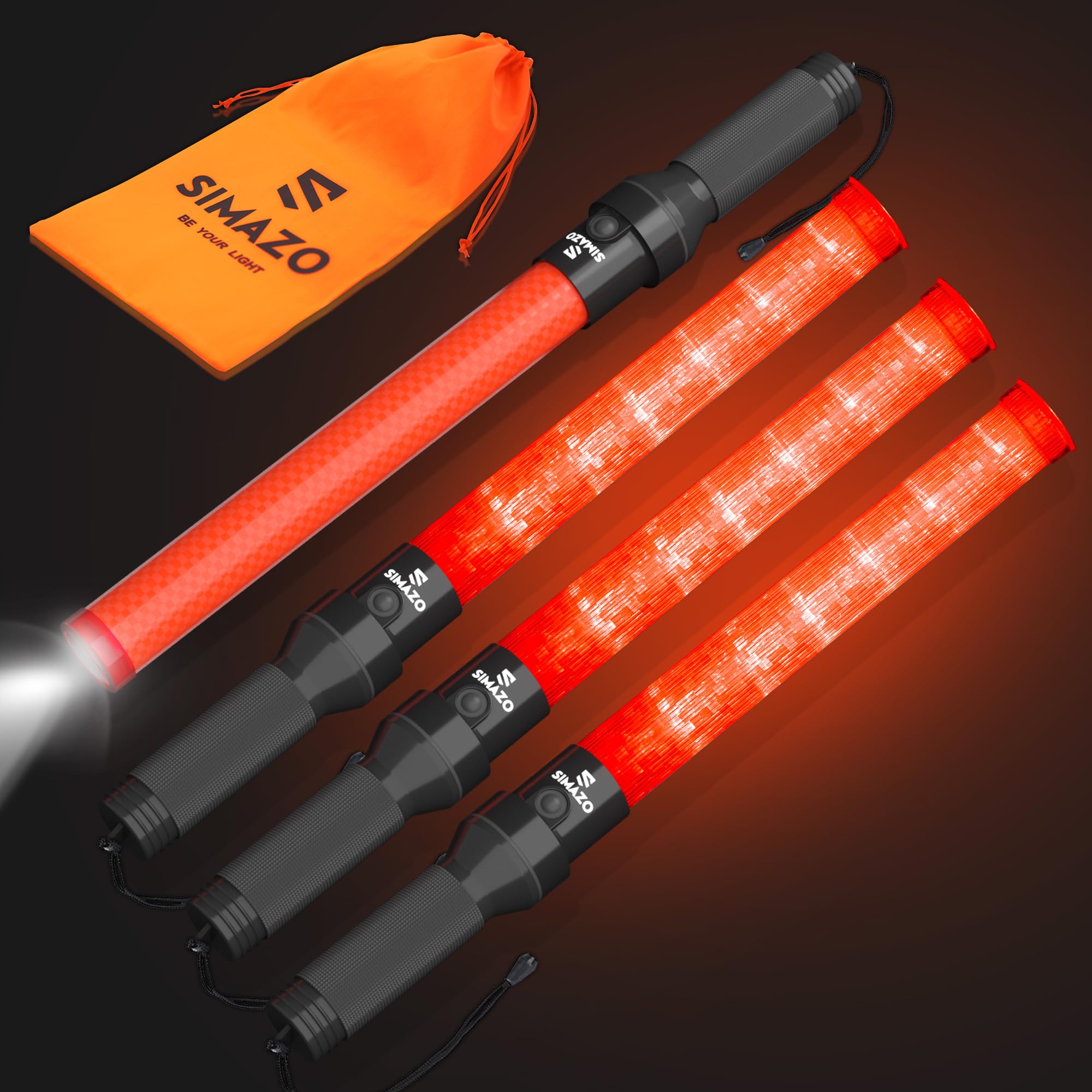 Amazon.com: SIMAZO 4 Pack Traffic Wand, 21 Inch Traffic Control Wand ...