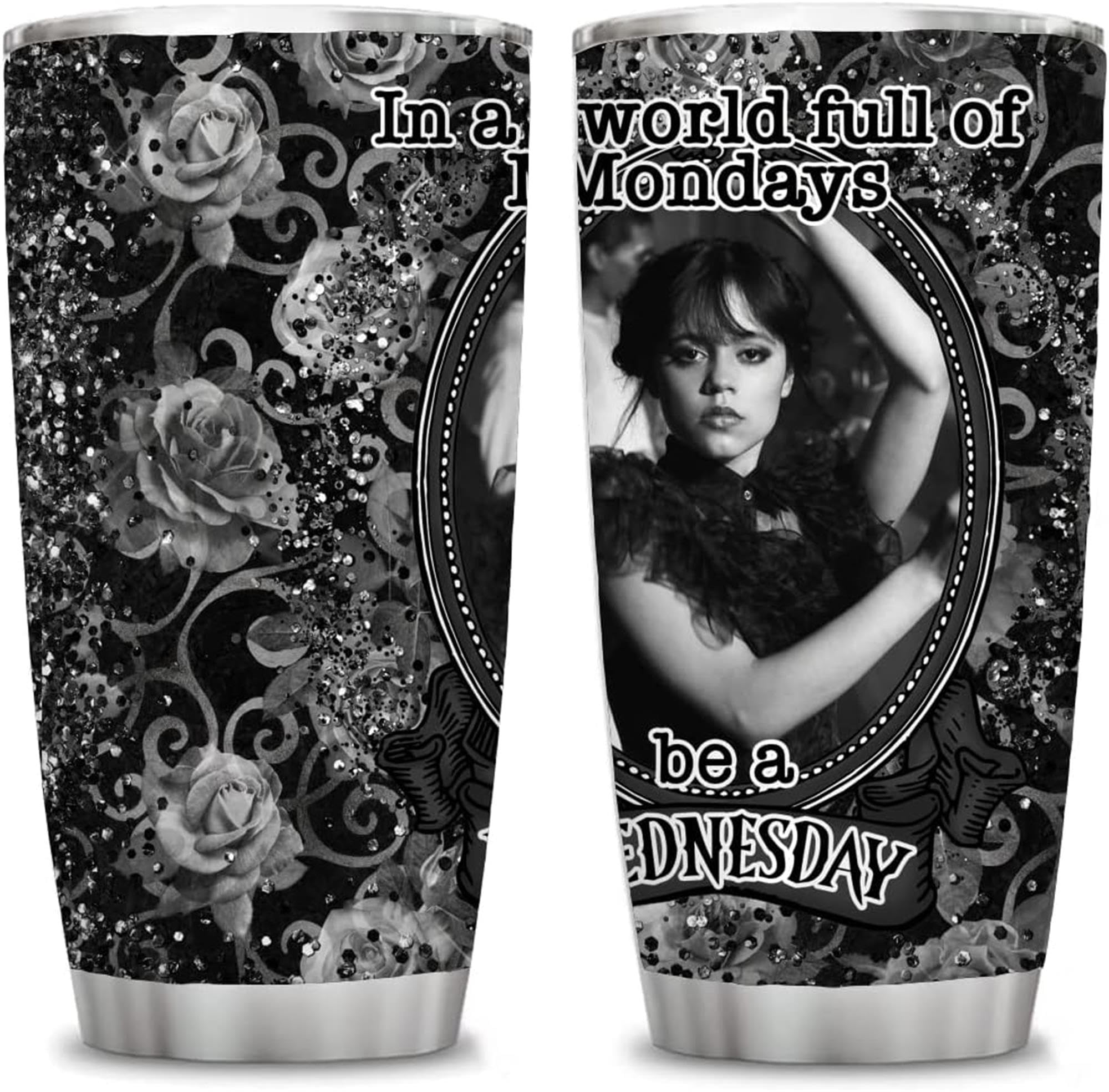 Amazon.com | Wednesday Addams Cup Tumbler,Wednesday Addams Gifts,In A ...