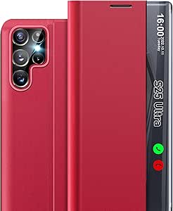 Amazon.com: Phone Case for Samsung S25 Ultra 5G Case, Clear View Window Slim Mirror for S25 ...