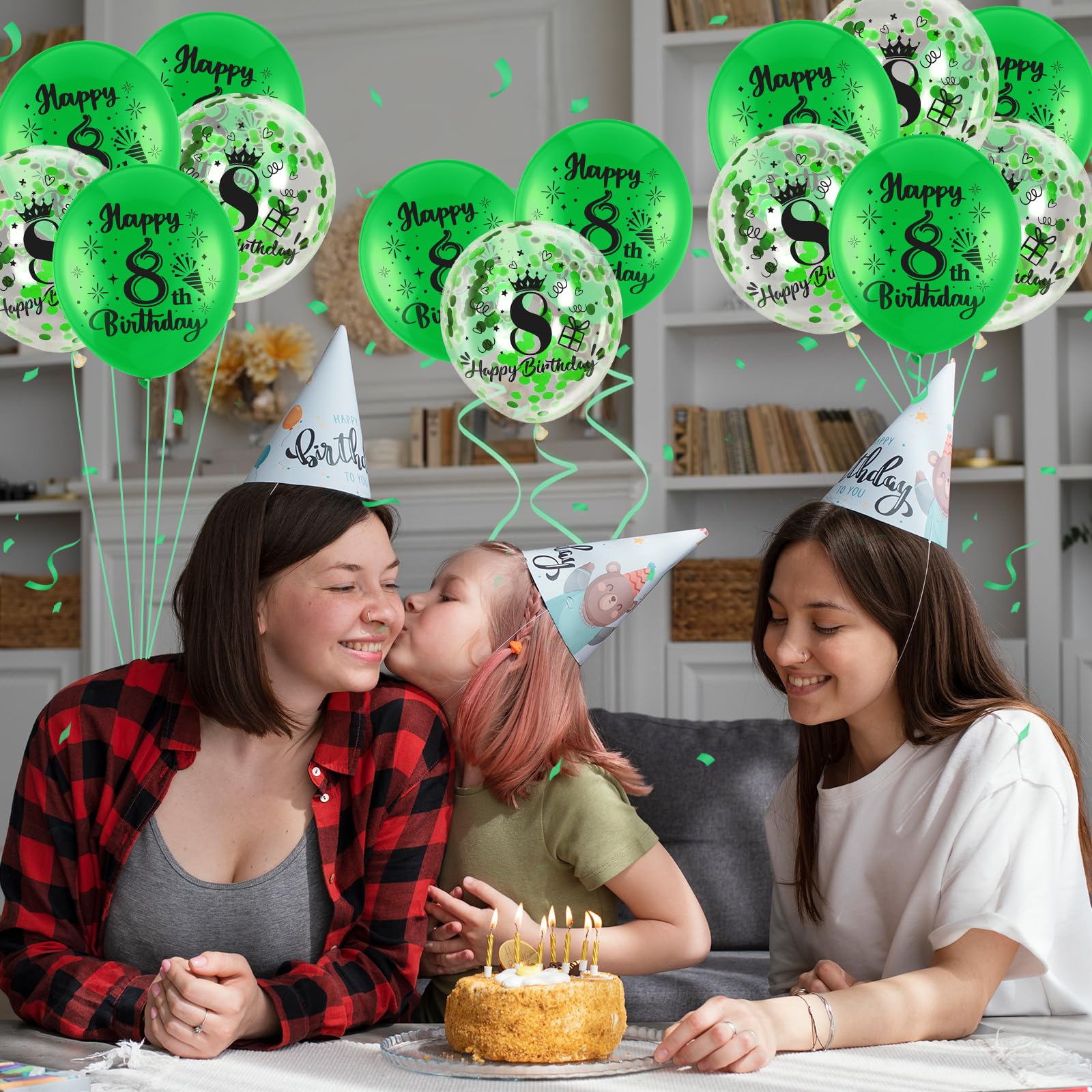 Snapklik.com : Green 8th Birthday Decorations For Boys Girls Green ...