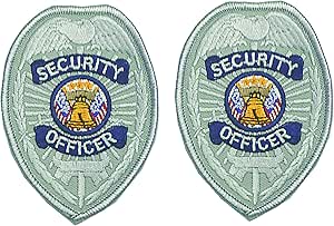 Amazon.com: Set of 2 Sew on Patches - Security Officer Guard Badge ...