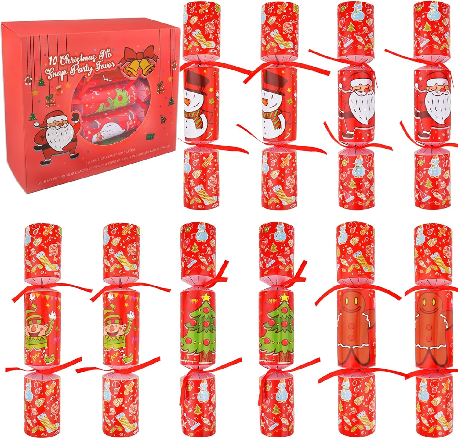 Amazon.com: UIIOPJIOM 10 Pack Christmas No-Snap Party Table Favors ...