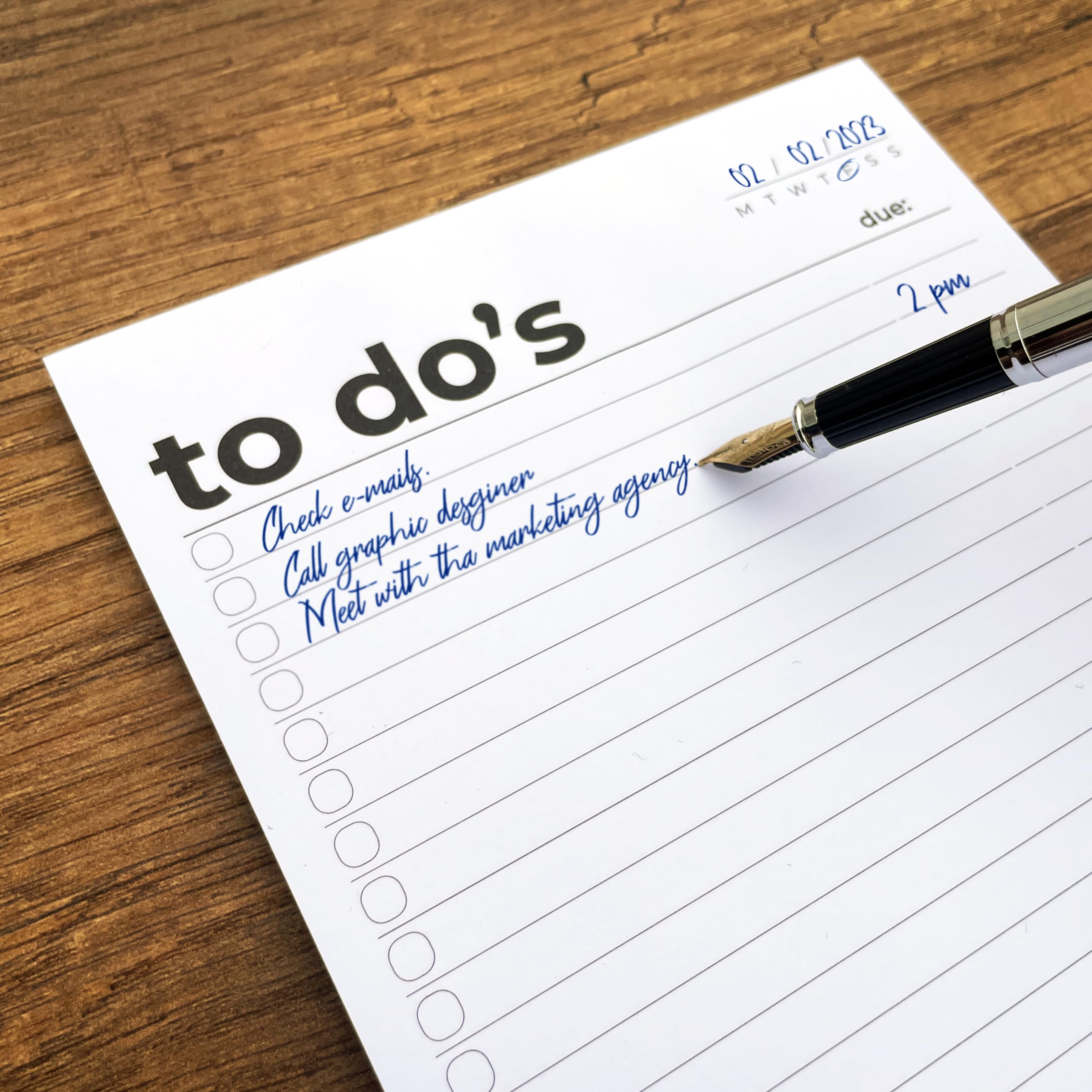 To Do Notebook - 2 Pack, A5 Size (8.3"x5.8") Premium Thick Paper With Cardboard Back Support ...