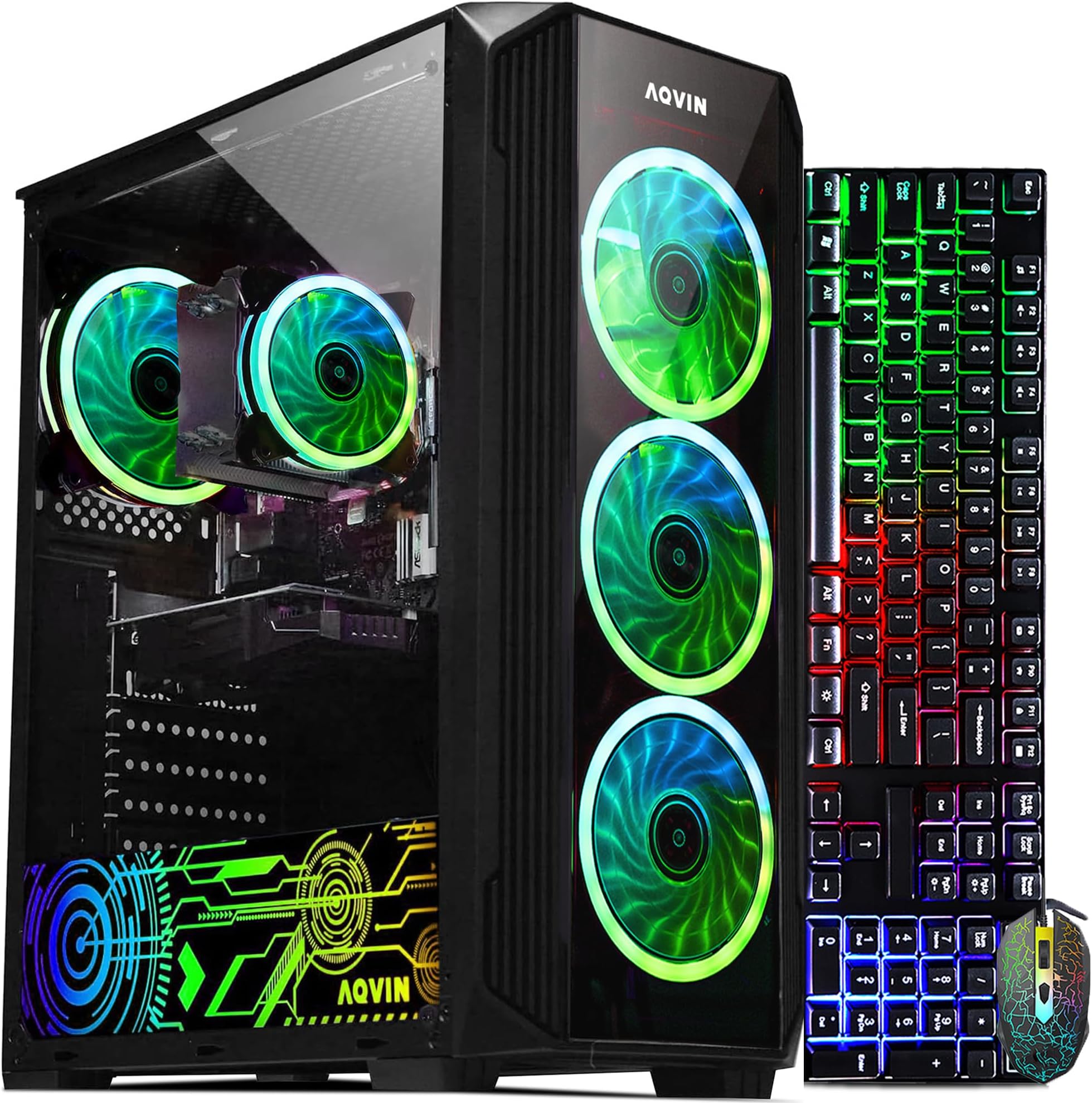 AQVIN ZForce Gaming PC Desktop Tower - Intel Core i7 Processor up to 4. ...