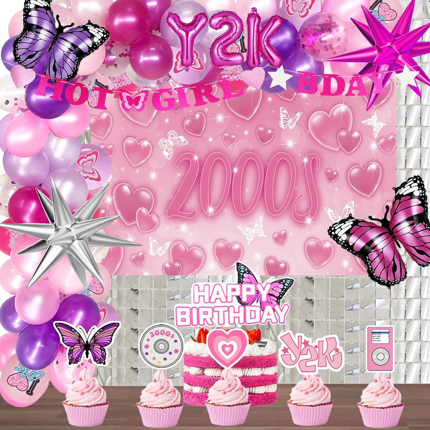 Amazon.com: Hombae Y2K Party Decorations, Early 2000s Party Decorations ...