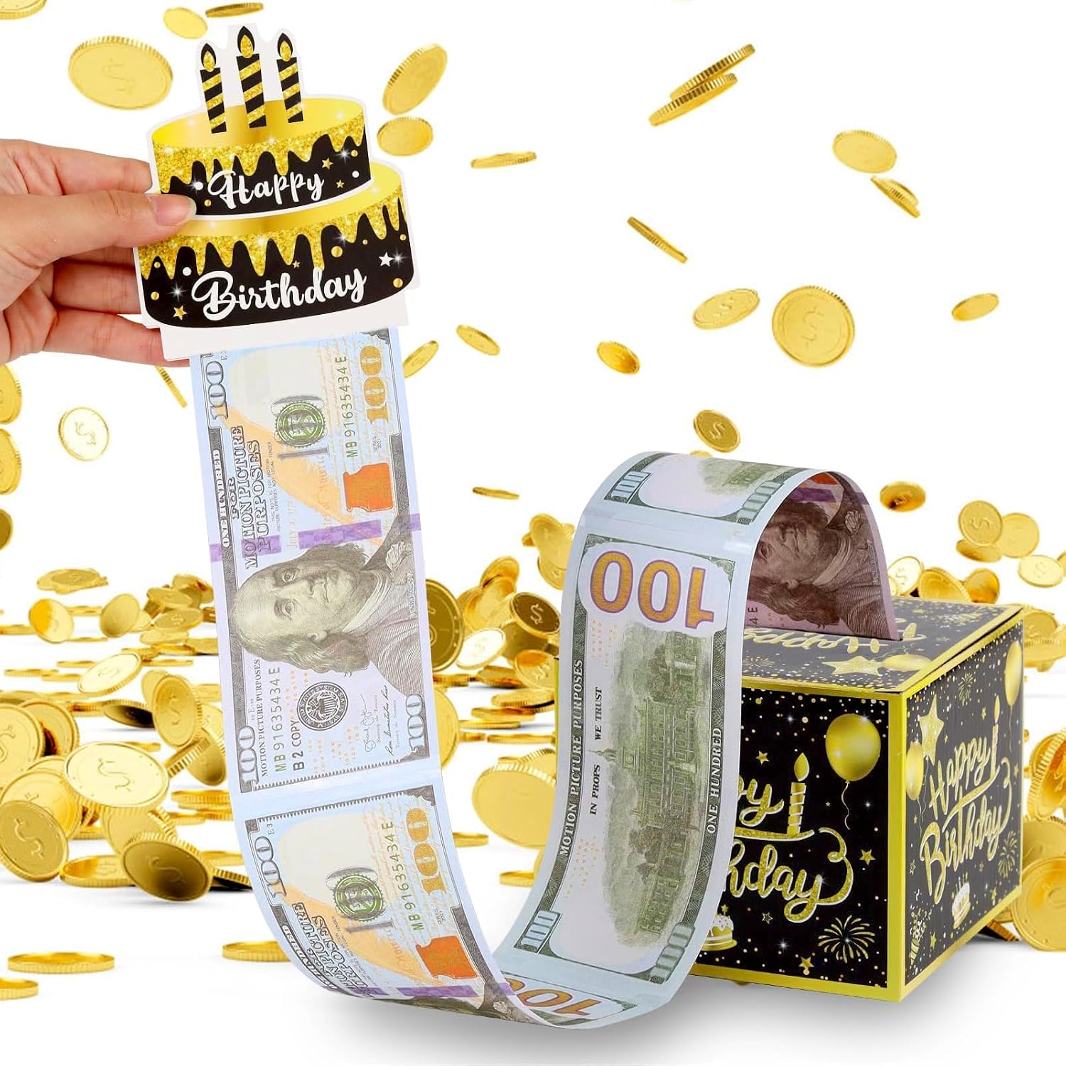 NZPACB Surprise Money Gift Box, Birthday Money Box Cash Gift Pull ...