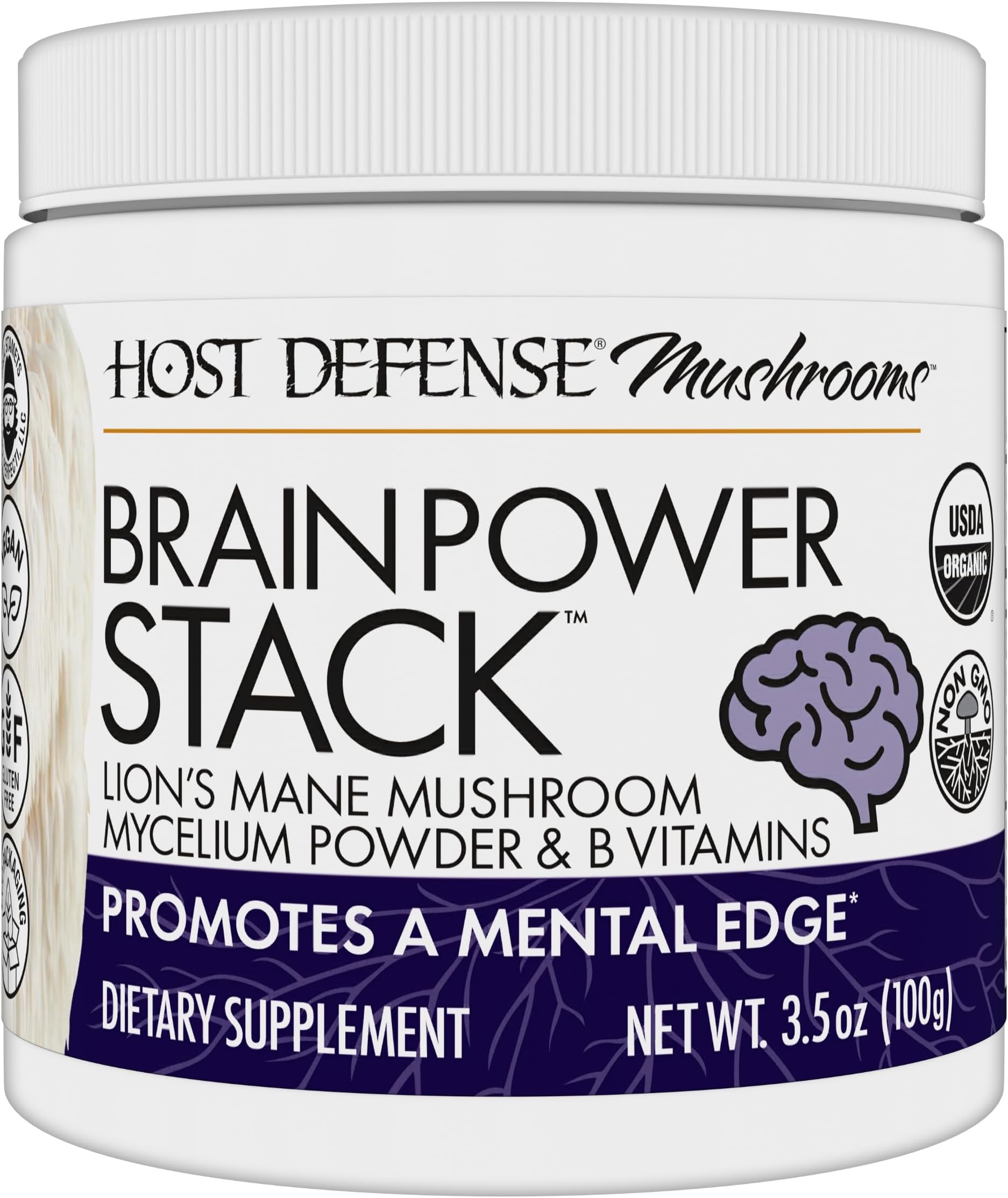 Amazon.com: Host Defense BrainPower Stack Powder - Targeted Brain ...