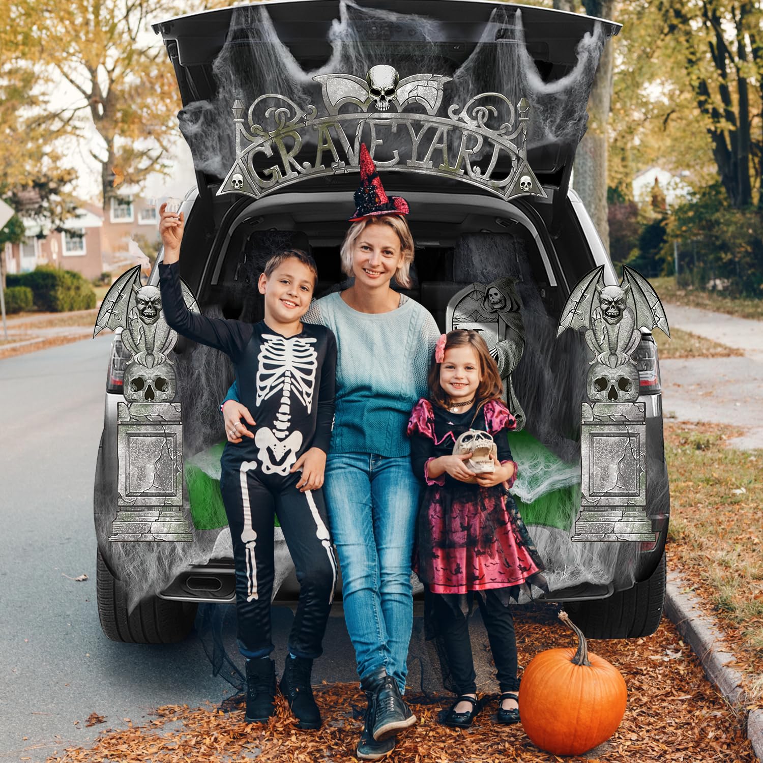 Snapklik.com : BLOCE Halloween Tombstone Trunk Or Treat Car Decorations Kit