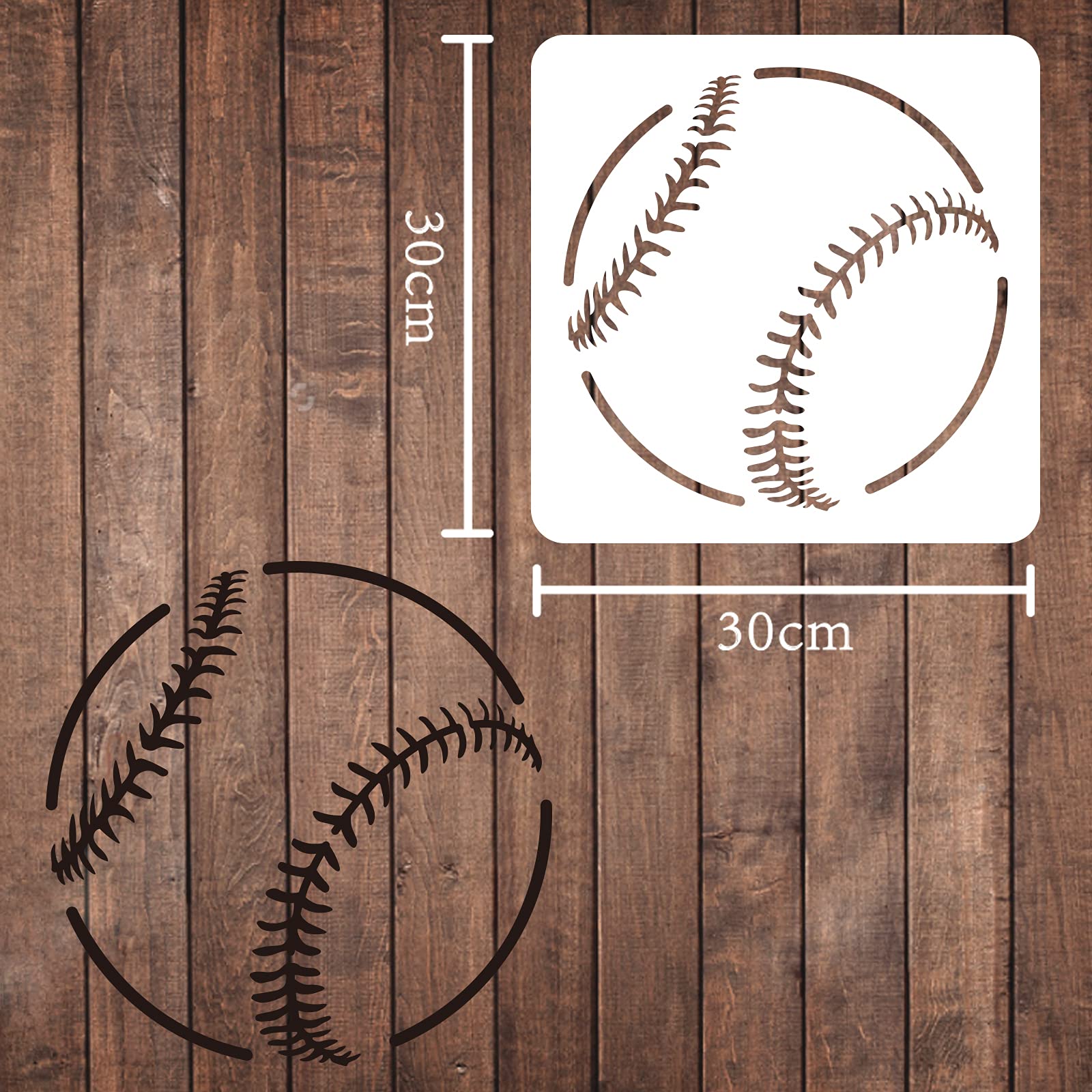 Baseball Stencil Template