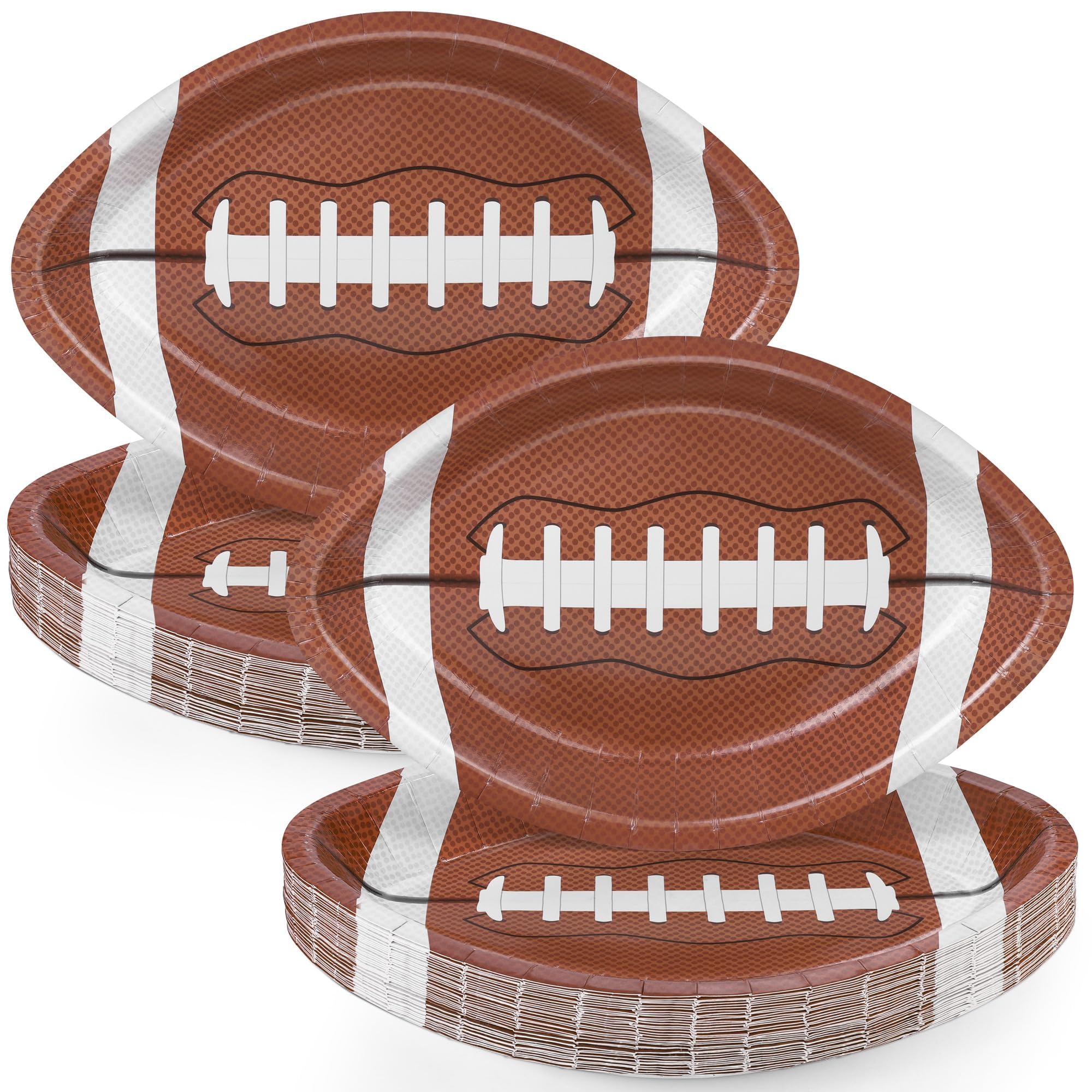 Amazon.com: TURSTIN 50 Pieces Football Themed Disposable Paper Plates ...