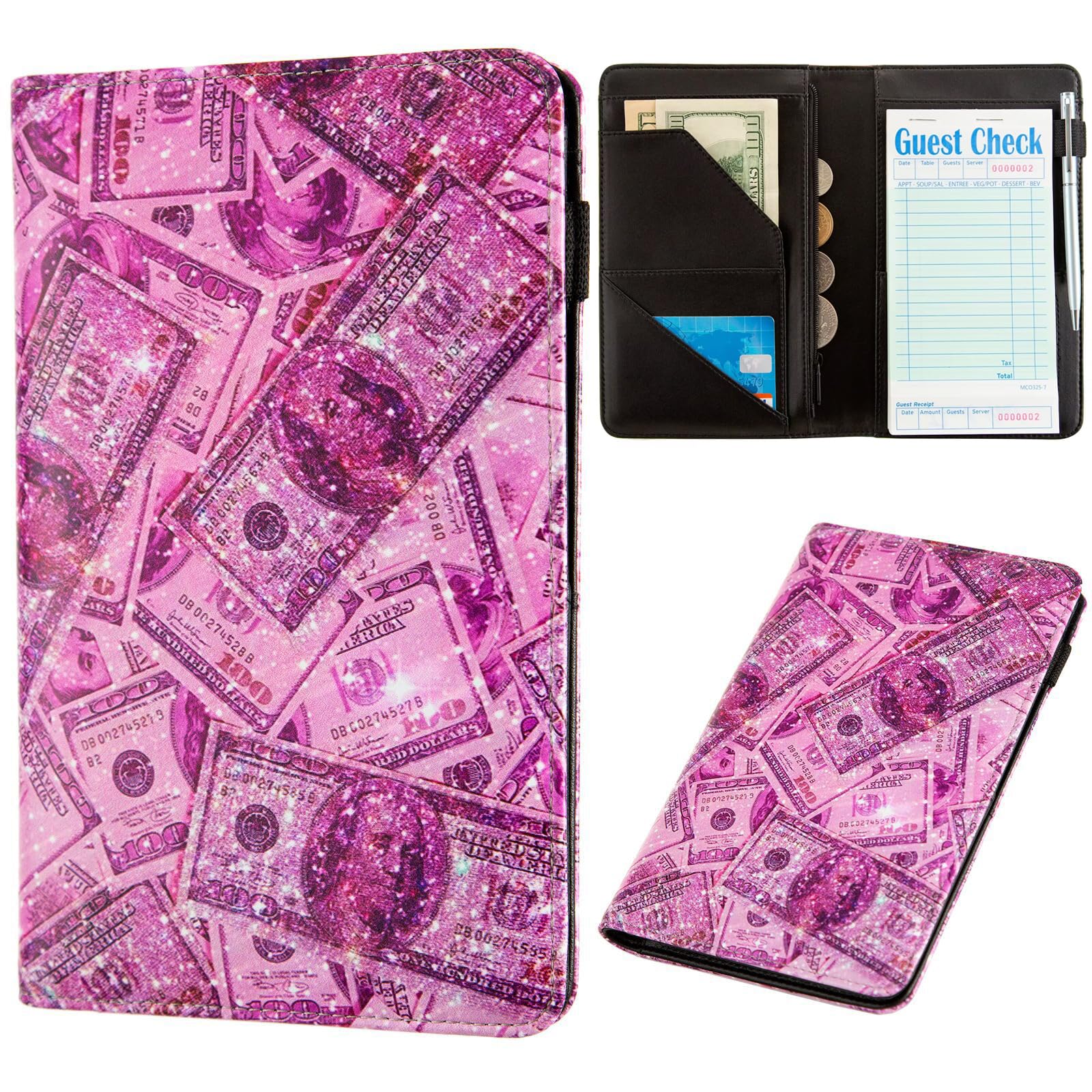 Amazon.com: Beceere Pink Server Book, Server Books for Waitress, Server ...