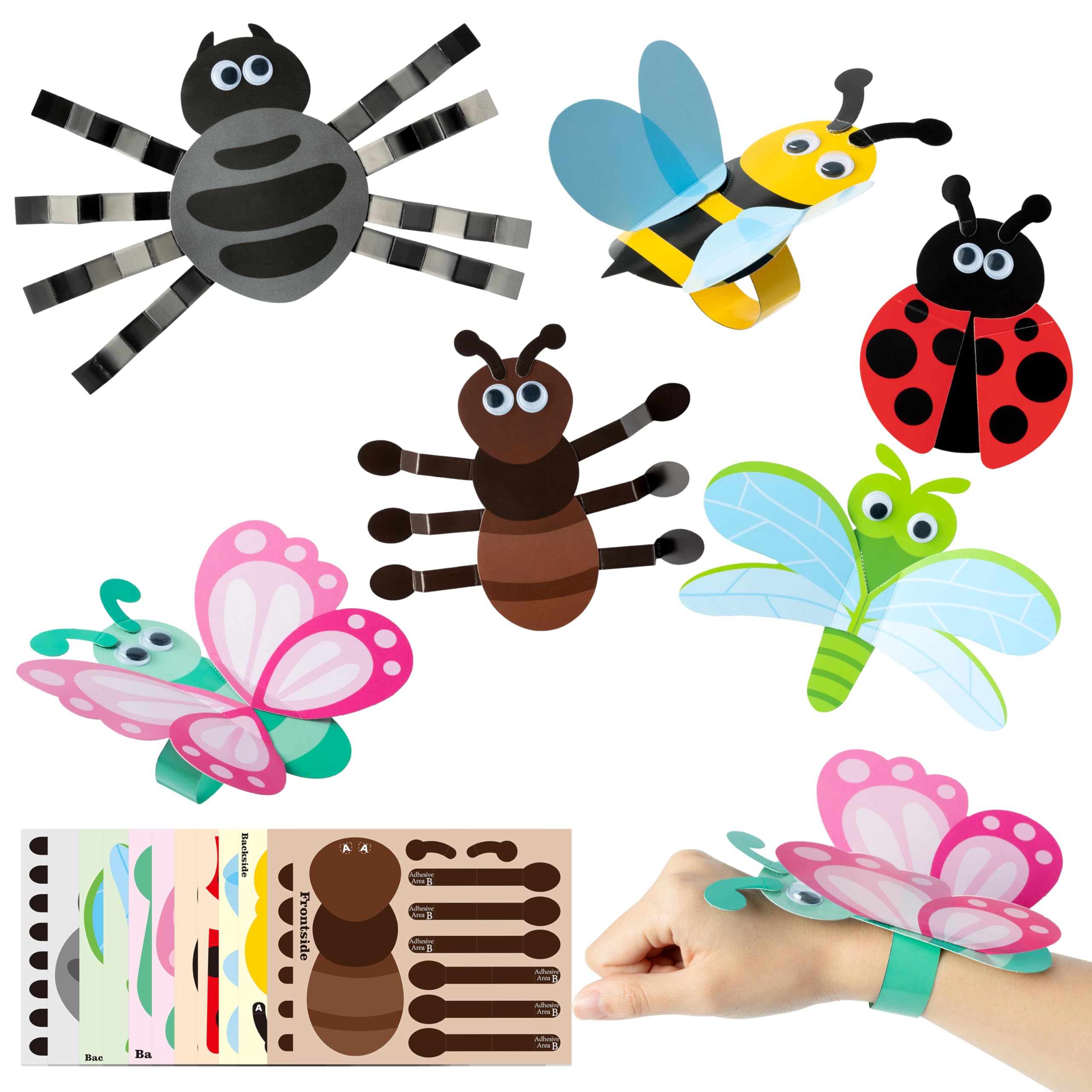 Amazon.com: WATINC Spring Insects Hand Puppet Crafts - DIY 24Pcs Cute ...