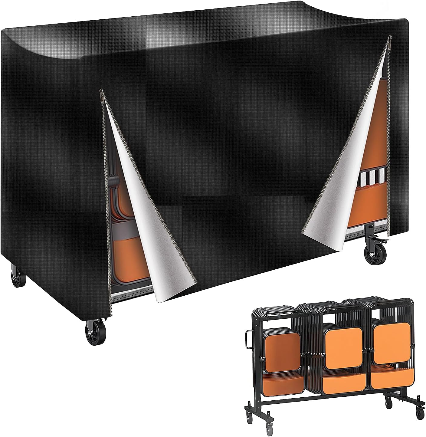 Amazon.com : POMER Folding Chair Storage Rack Cover,Heavy Duty ...