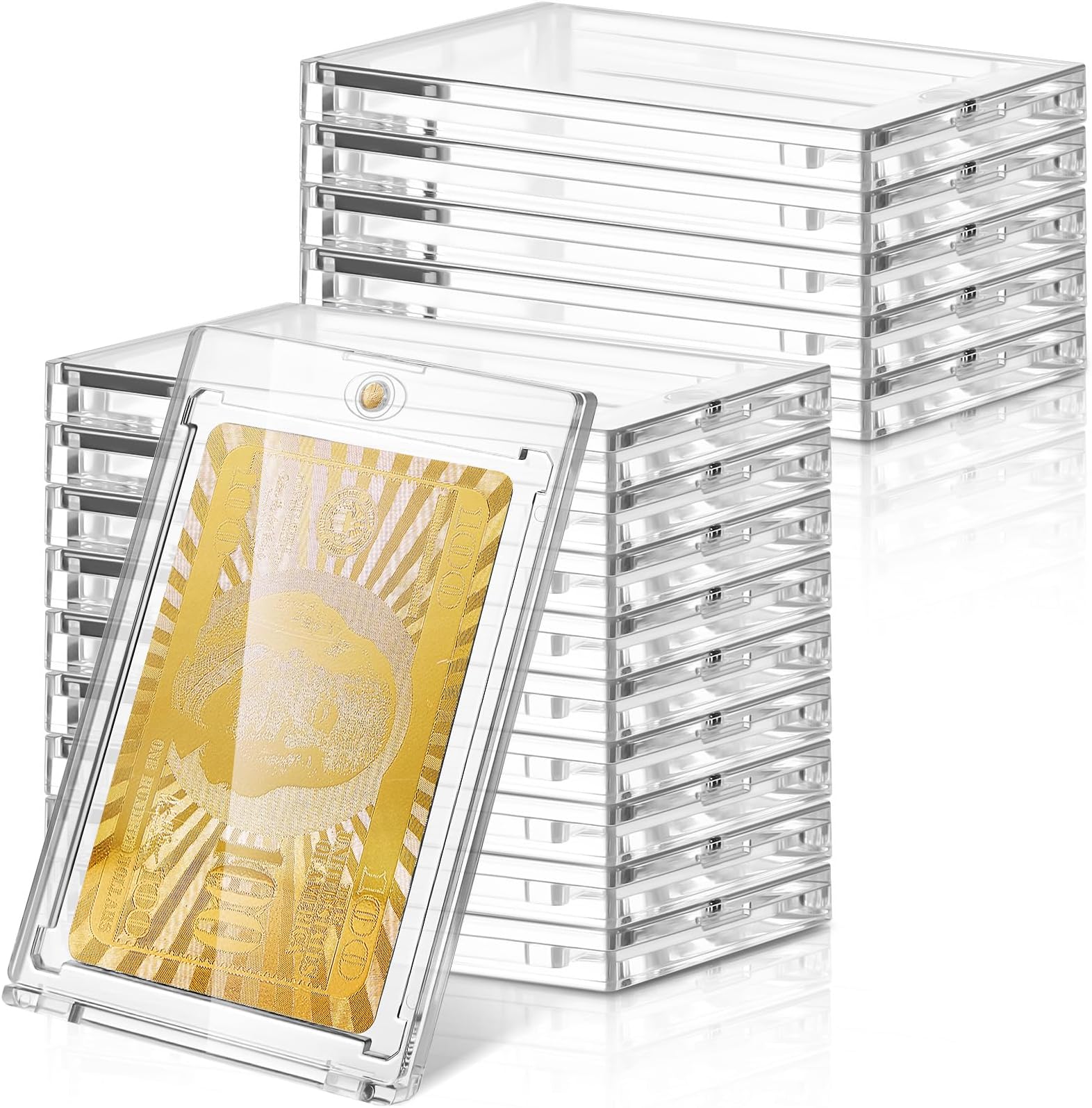 Amazon.com : SATINIOR 15 Pcs 100 Pt Magnetic Card Holder for Trading ...