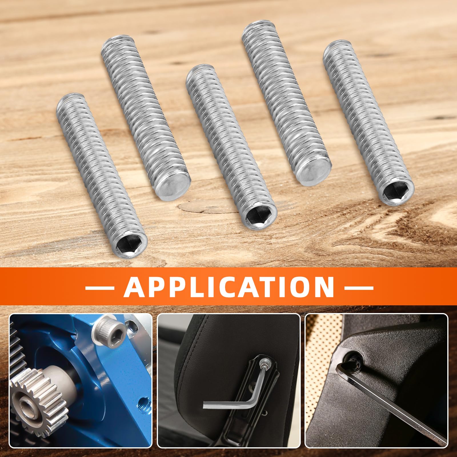 Snapklik.com : MewuDecor M4 X 6mm Internal Hex Socket Set Grub Screws ...