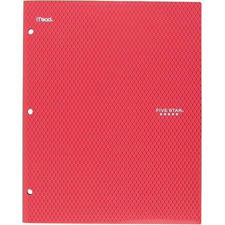 Amazon.com : Five Star 2 Pocket Folders, Stay-Put Folders, Plastic ...