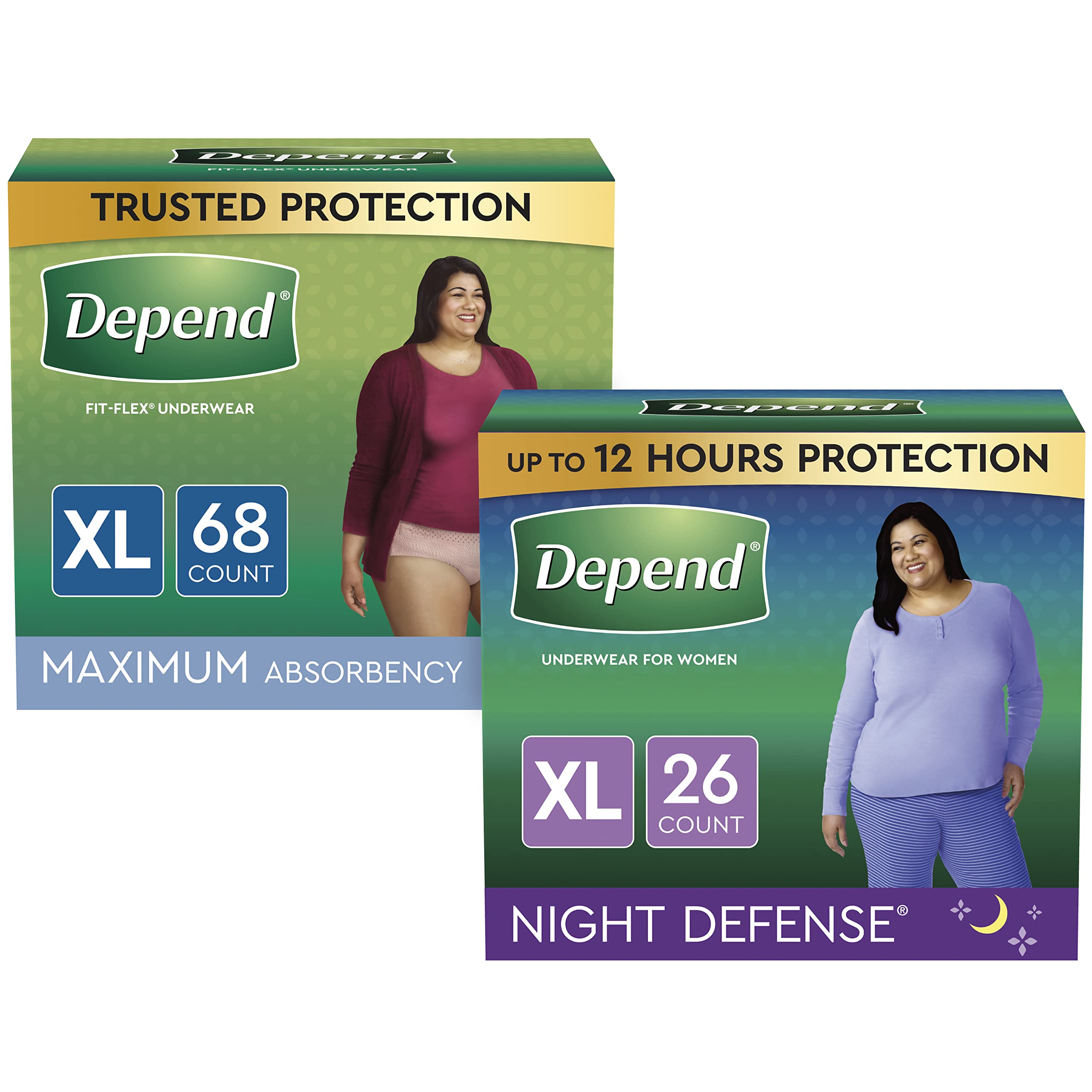 Buy Depend Fit-Flex Adult Incontinence Underwear for Women, Disposable ...