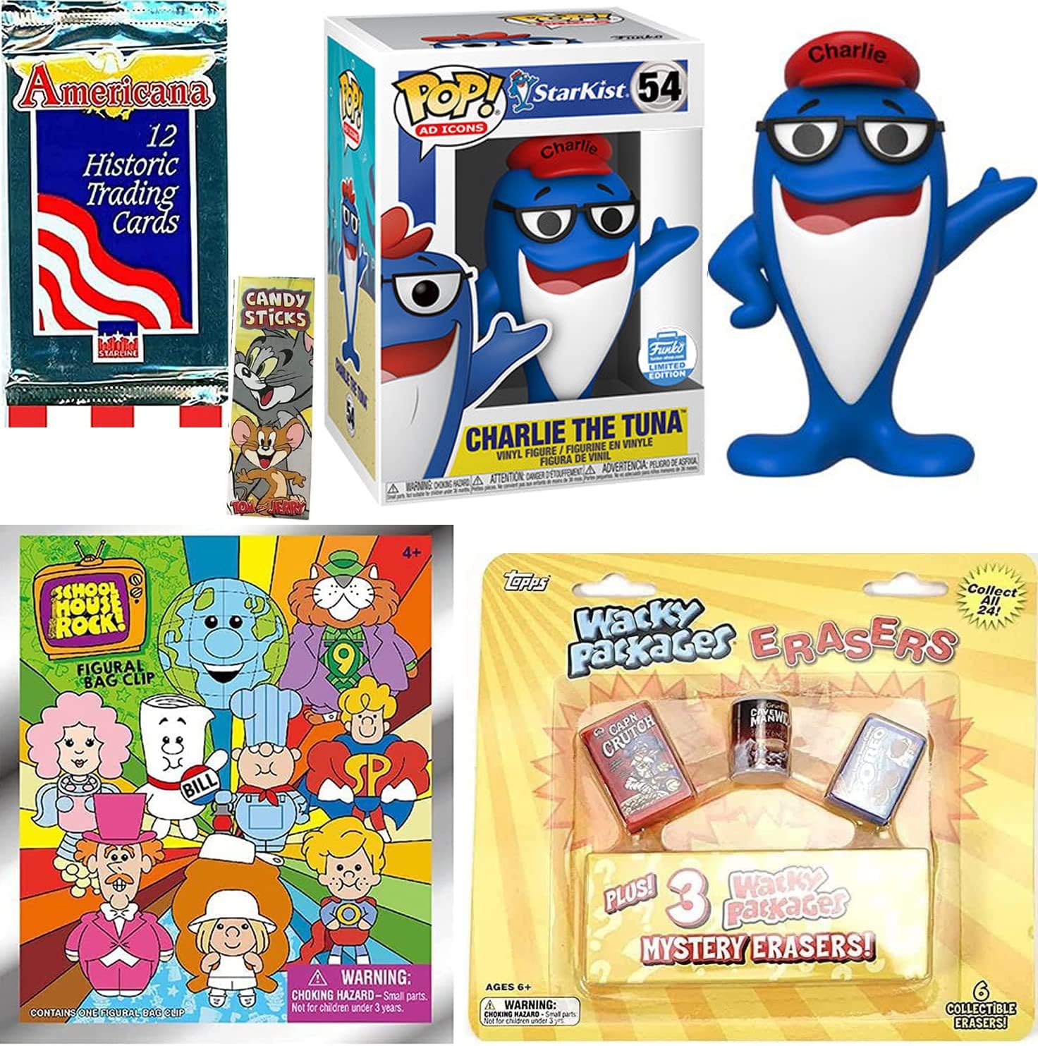 Amazon.com: Tell Him Charlie Sent Ya 70's Retro Commercial Toons Figure ...