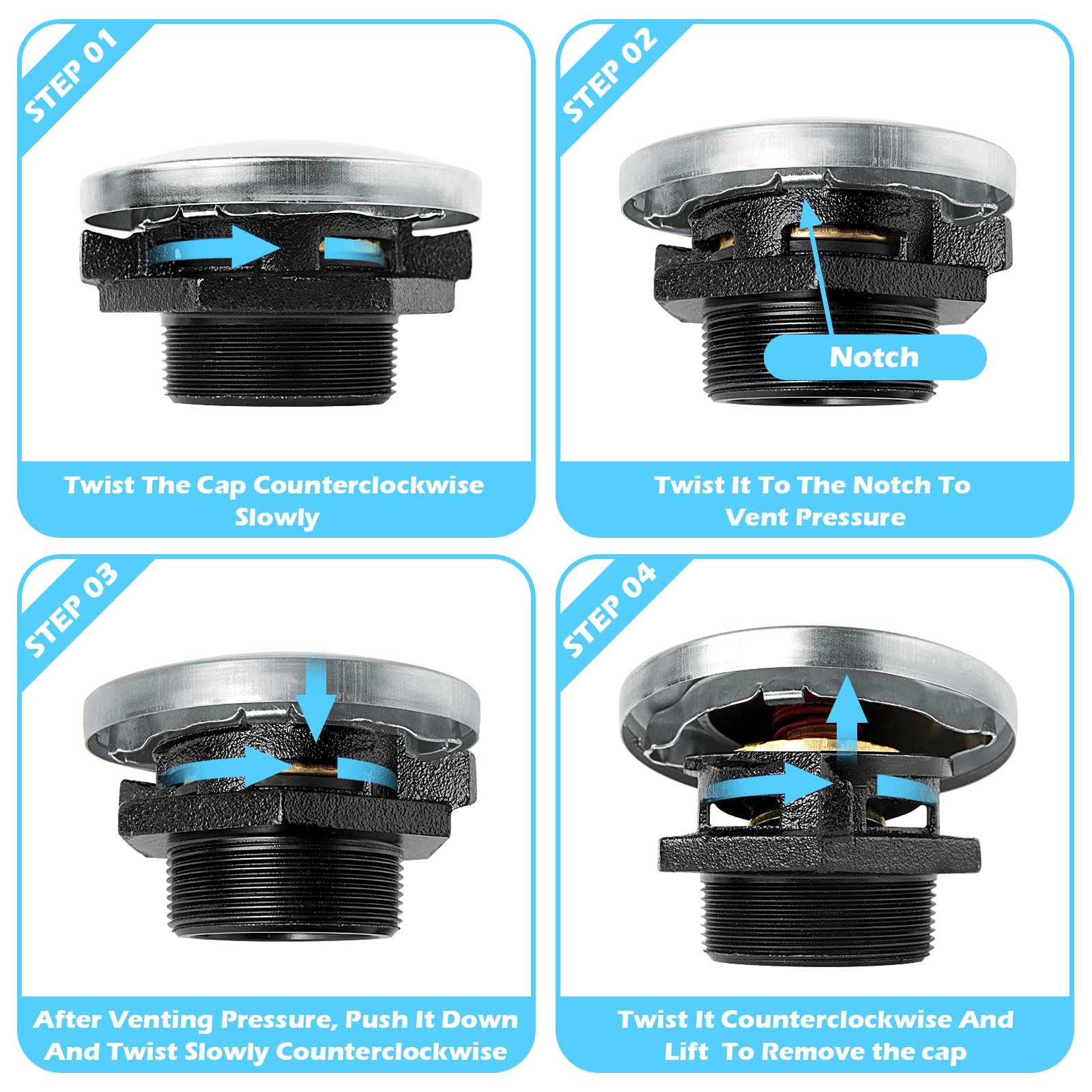 Snapklik.com : Transfer Tank Vented Diesel Fuel Cap W/ 2 Inch Threaded Neck
