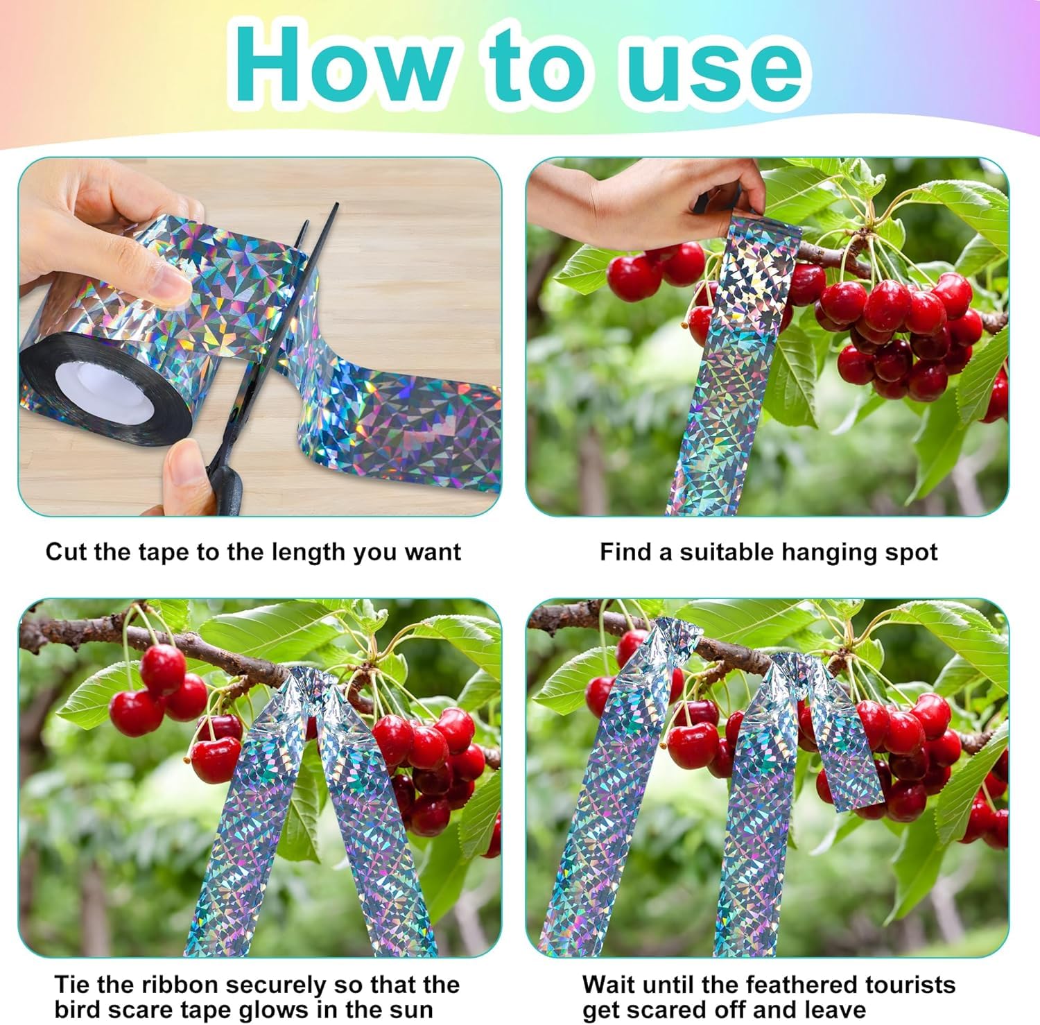 Bird Scare Tape Home Depot 110m Holographic Bird Scare Tape ...