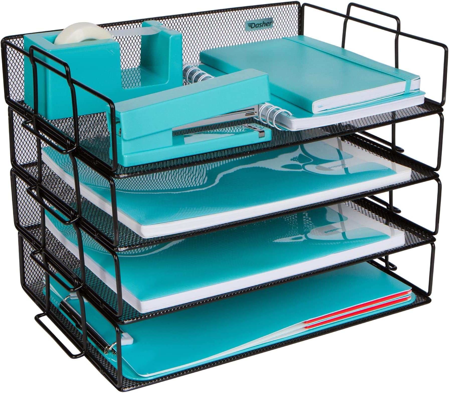 Amazon.com: Hicarer 4 Pcs Metal Paper Tray 11 x 17 Inch Iron Wire Grid ...