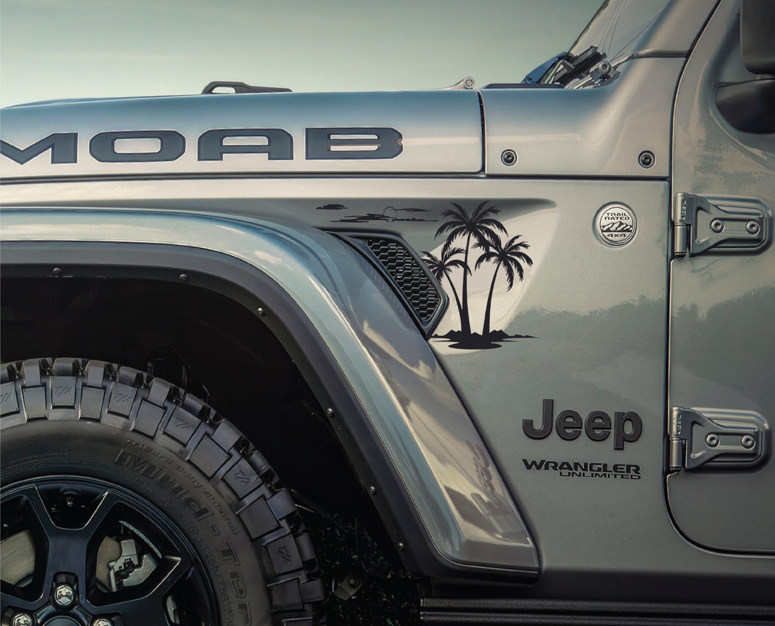 Amazon.com - AnyStickerYouWant - Beachy Vibe Palm Trees Sandy Beach ...