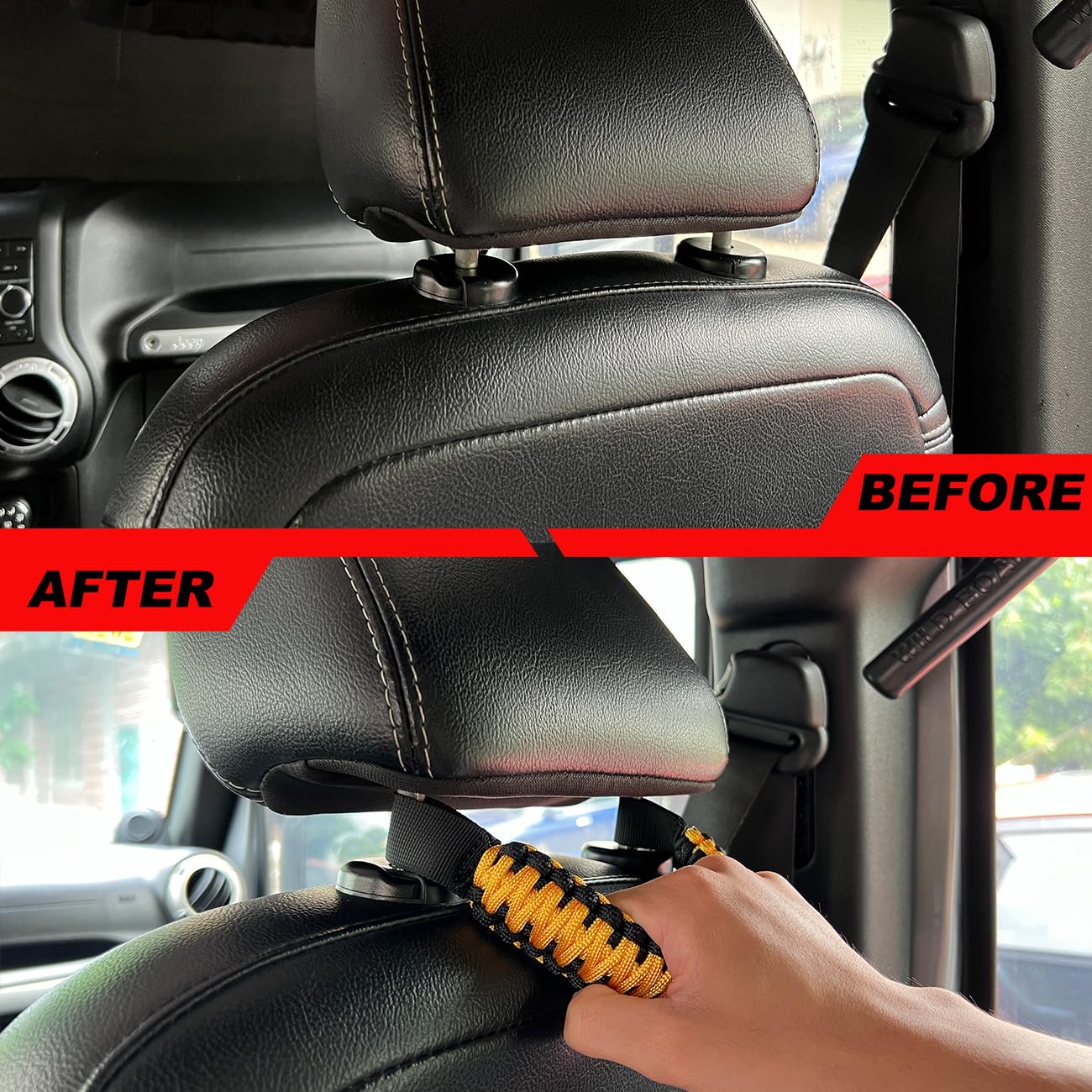 Snapklik.com : SWLOR 2Pack Headrest Grab Handles Universal Backseat ...