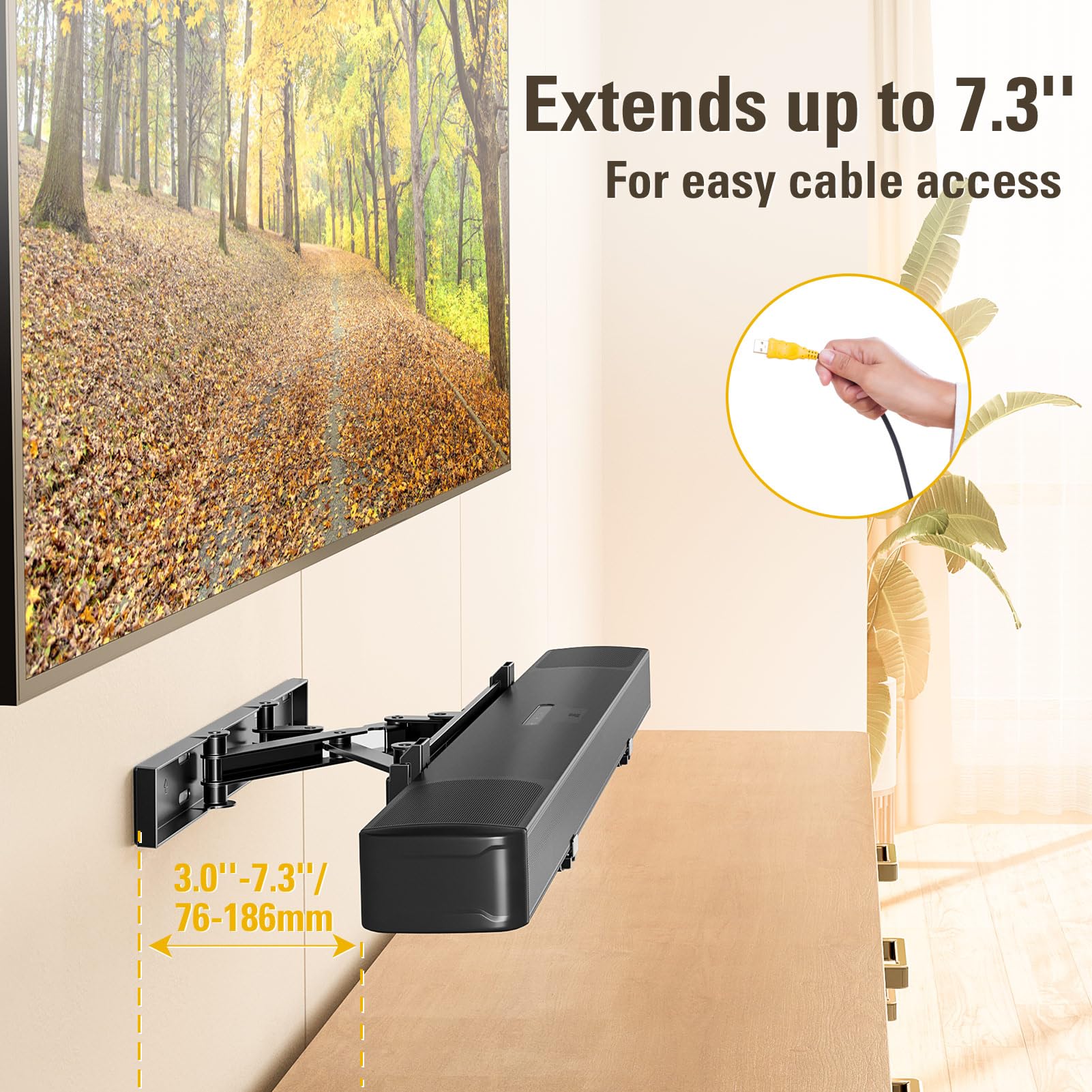 Mounting Dream Soundbar Mount, Sound Bar Bracket Under/Above TV ...