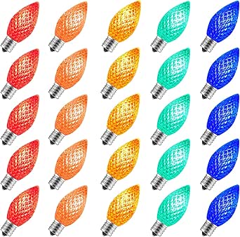 Minetom 50 Pack C7 Led Christmas Replacement Light Bulbs, C7 ...