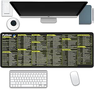 Amazon.com: Python Commands Shortcuts Mouse Pad Desk Pad,XL Cheat Sheet ...