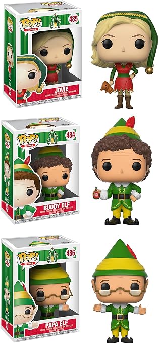 Amazon.com: Funko Movies: POP! Elf Collectors Set: Jovie, Buddy, Papa ...