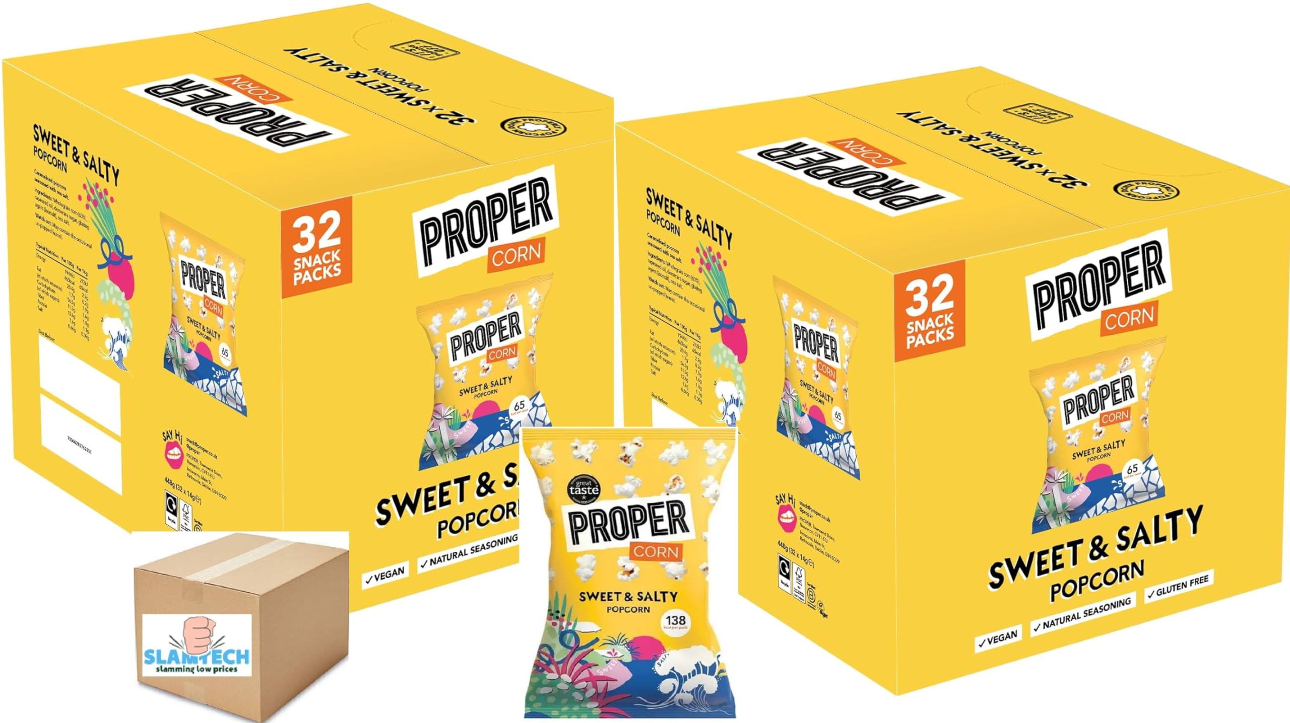 Gluten-Free, Hand-Popped Corn PROPERCORN Sweet & Salty Popcorn, Natural ...