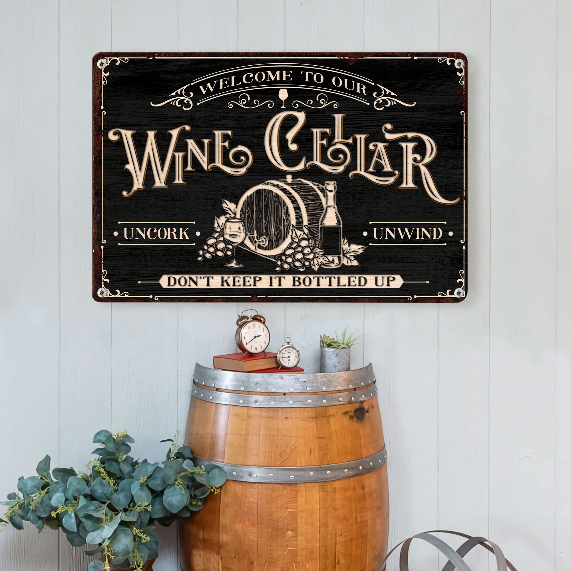 MUCHNEE Wine Cellar Signs, Winery Metal Sign, Tasting Room Sign Home ...