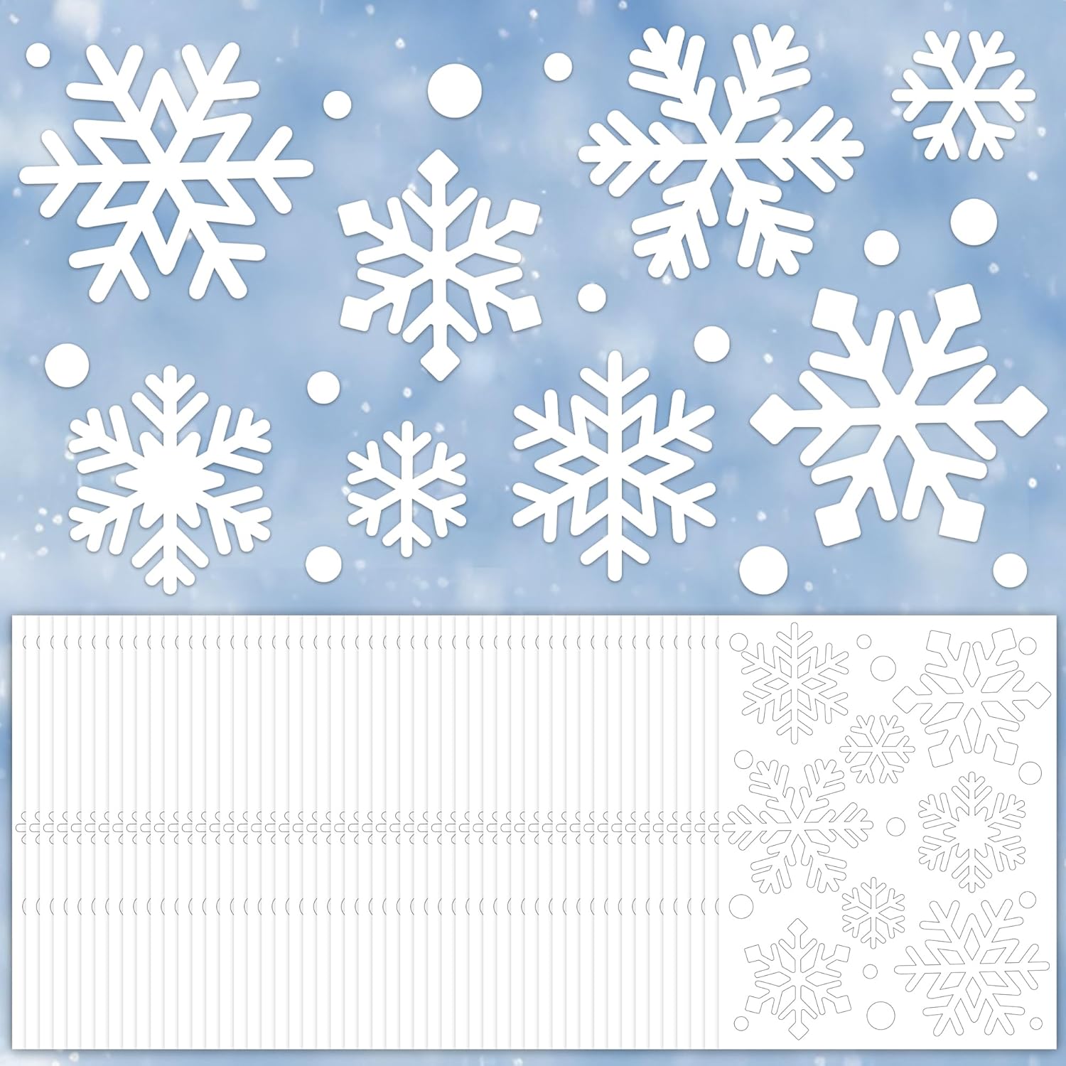 Amazon.com: 288 PCS Snowflake Paper Cutouts 2-Sided Card Stock Punch ...