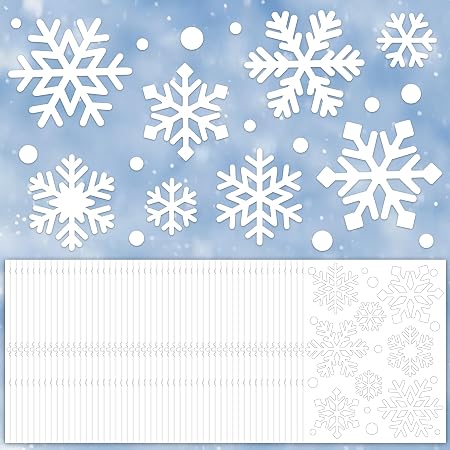 Amazon.com: 288 PCS Snowflake Paper Cutouts Winter Snowflake Shape ...