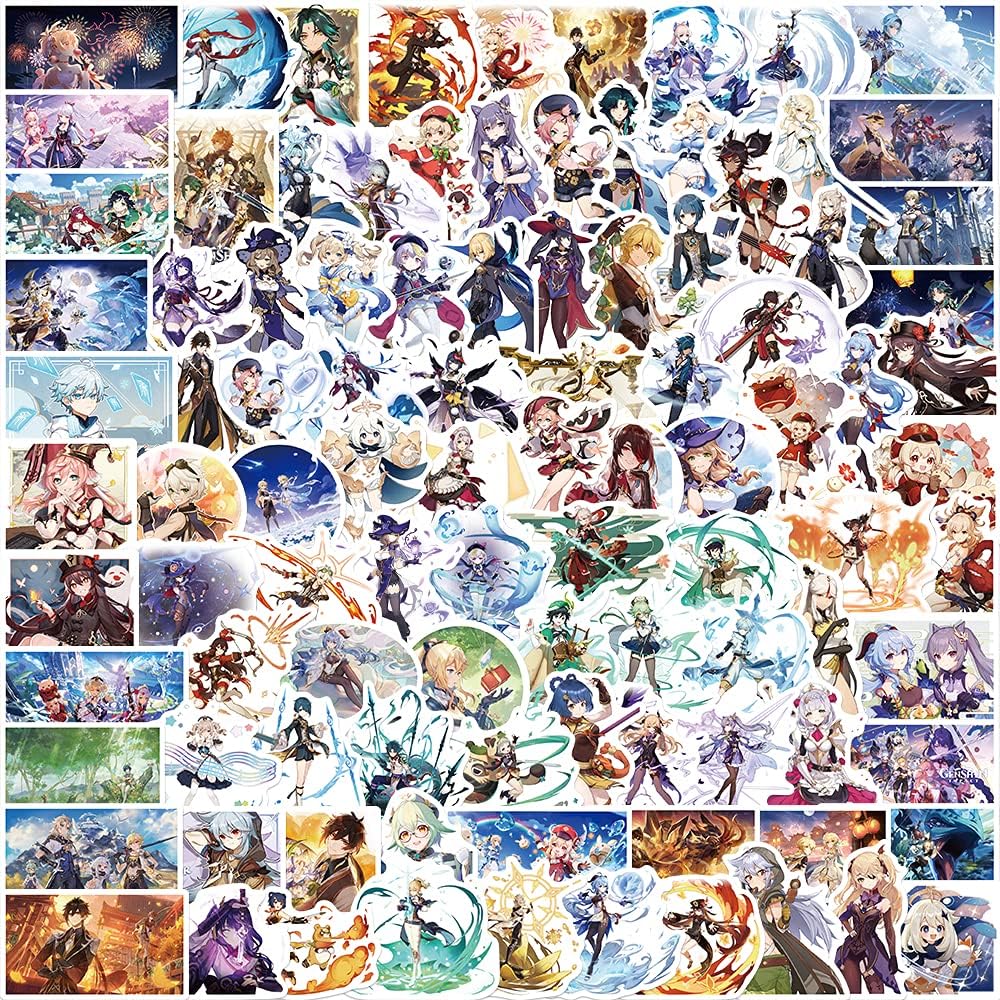 Amazon.com: Genshin Impact Stickers 100pcs Video Game Stickers ...