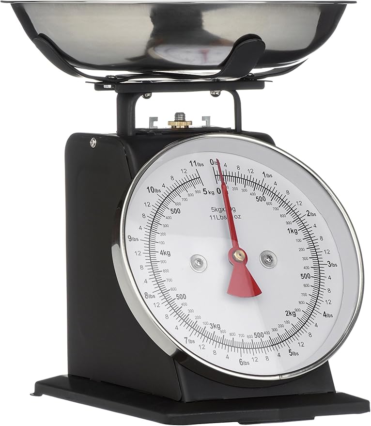 Premier Housewares Retro Kitchen Scales with Bowl Stainless Steel Food ...