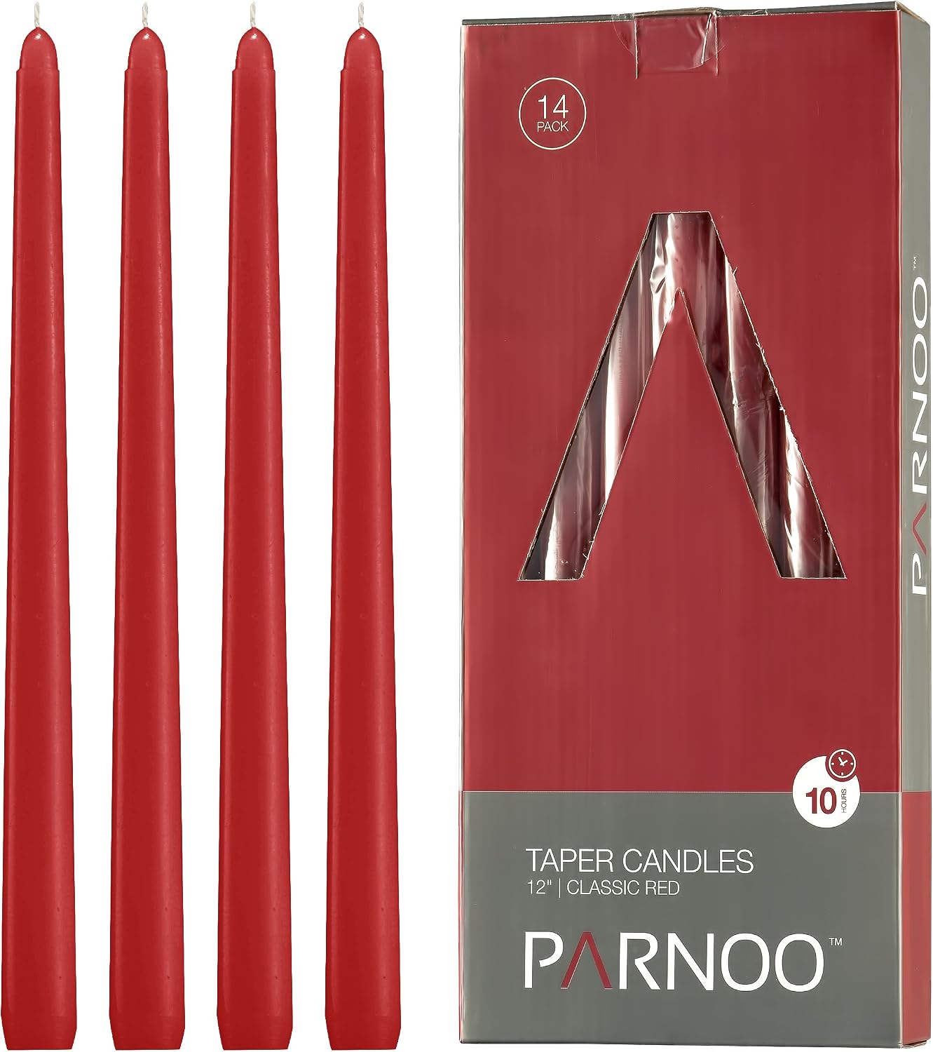 Amazon.com: Light In The Dark Red Taper Candles - Set of 14 Dripless ...